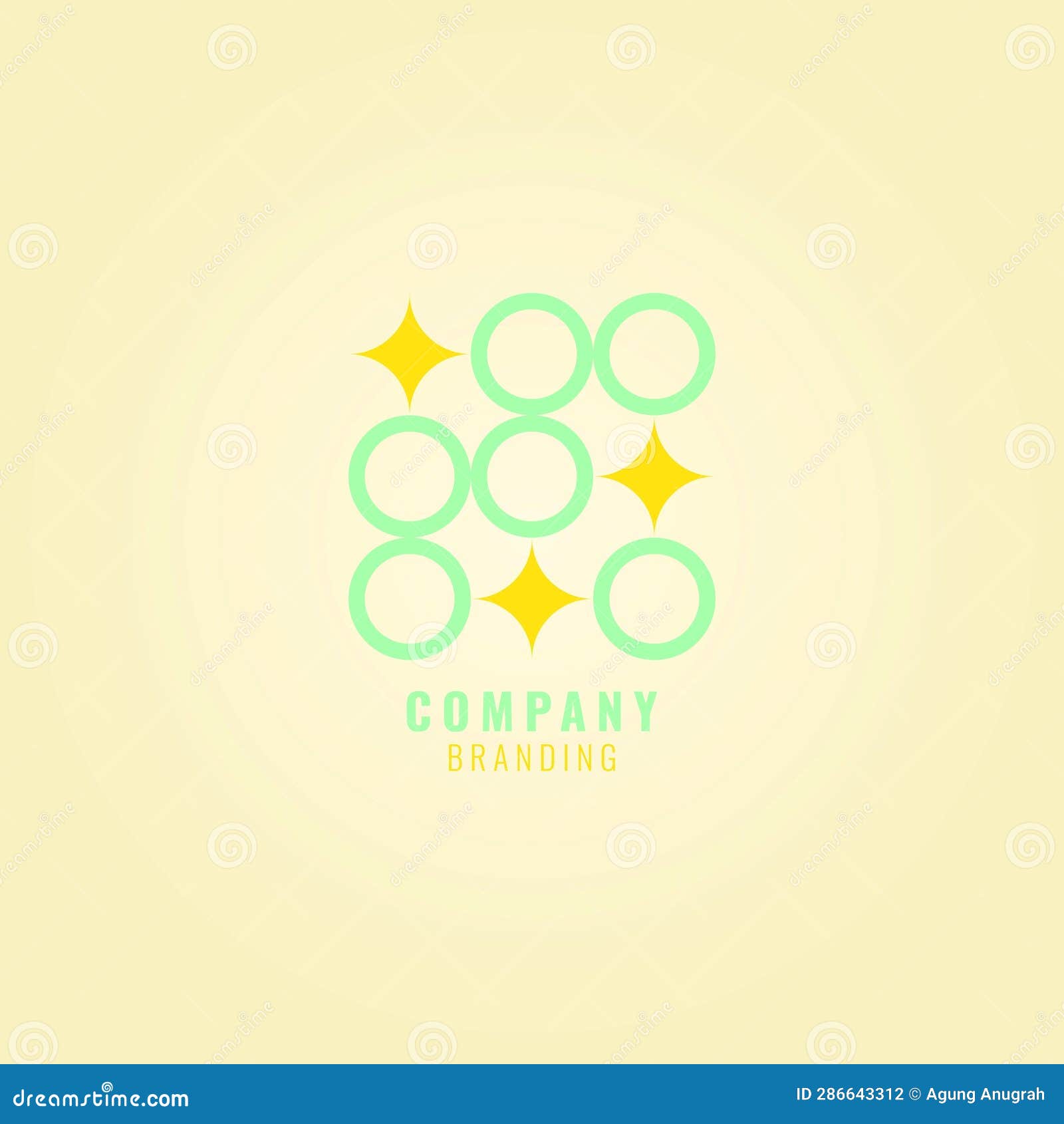 Geometric Minimalist Logo with Circle and Spark Element for Company ...