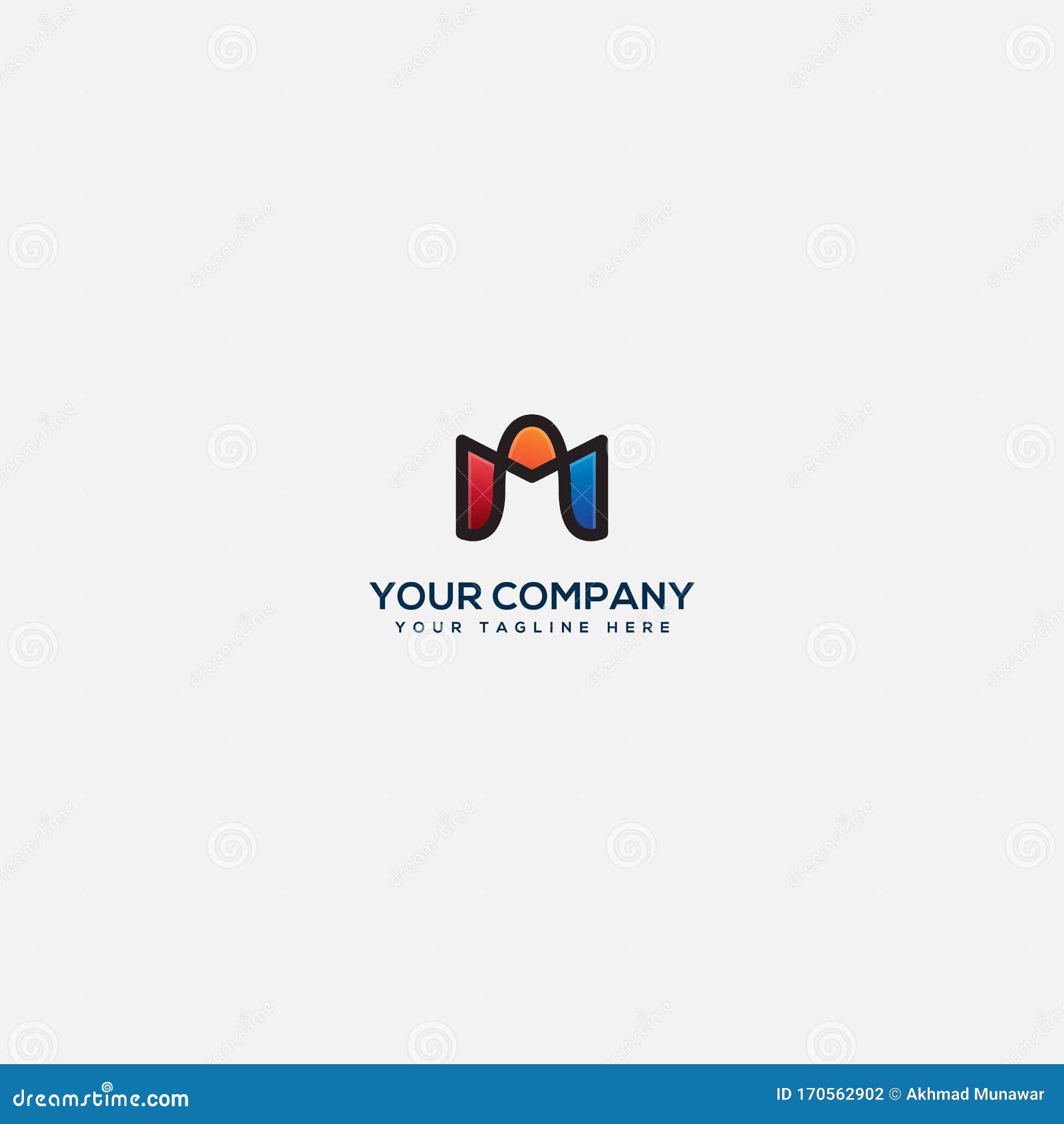 Geometric Minimalist Simple M Letter Abstract Logo Stock Vector ...