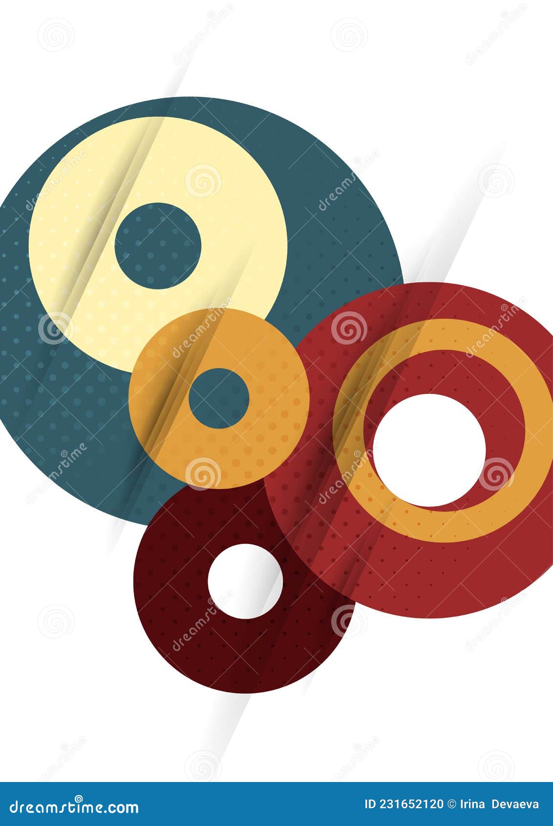 Geometric Modern Backgrounds, Abstract Pattern of Rings, Disk. Template ...
