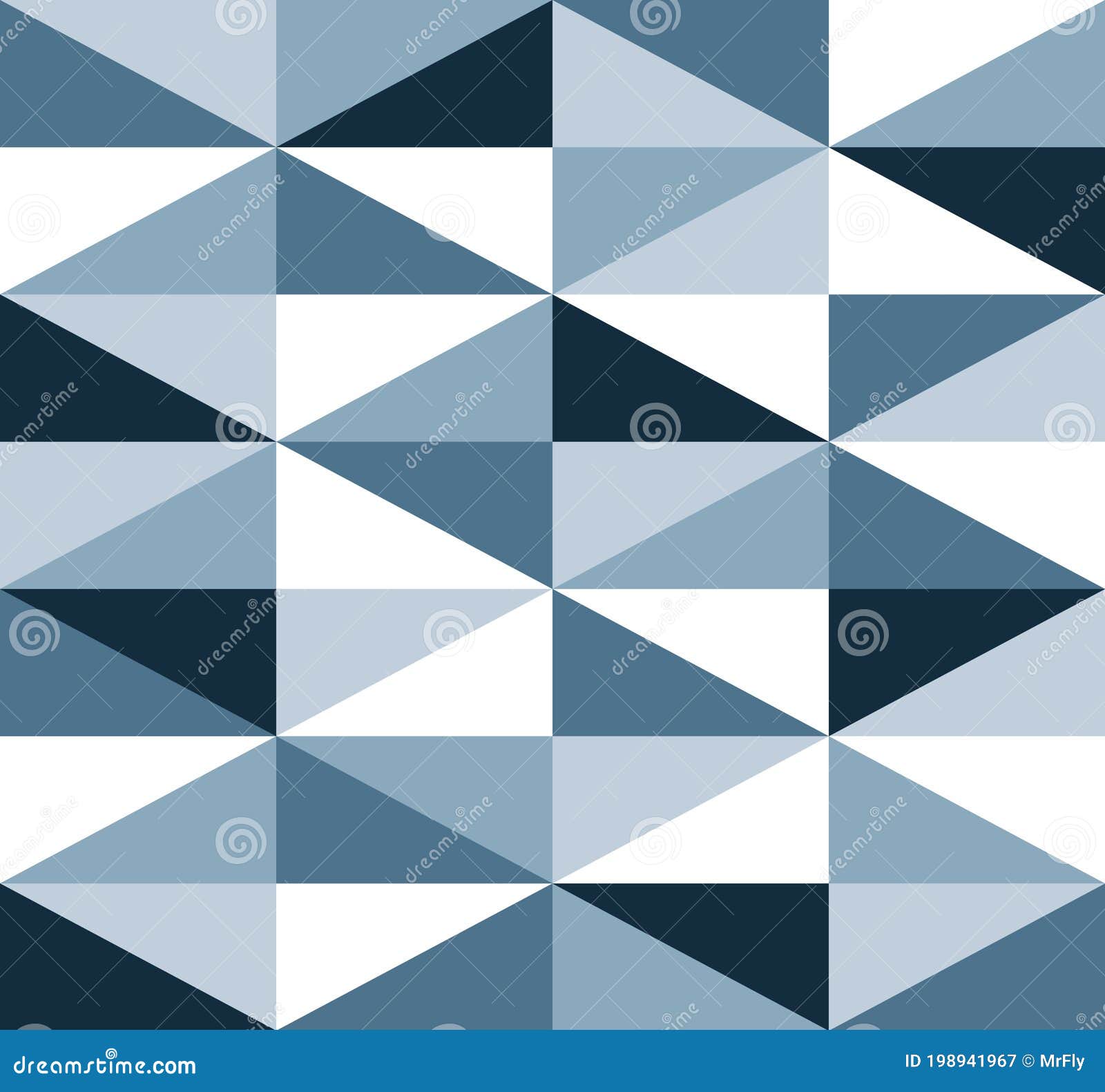 Geometric, Cold Colour, Seamless Pattern Stock Vector - Illustration of ...
