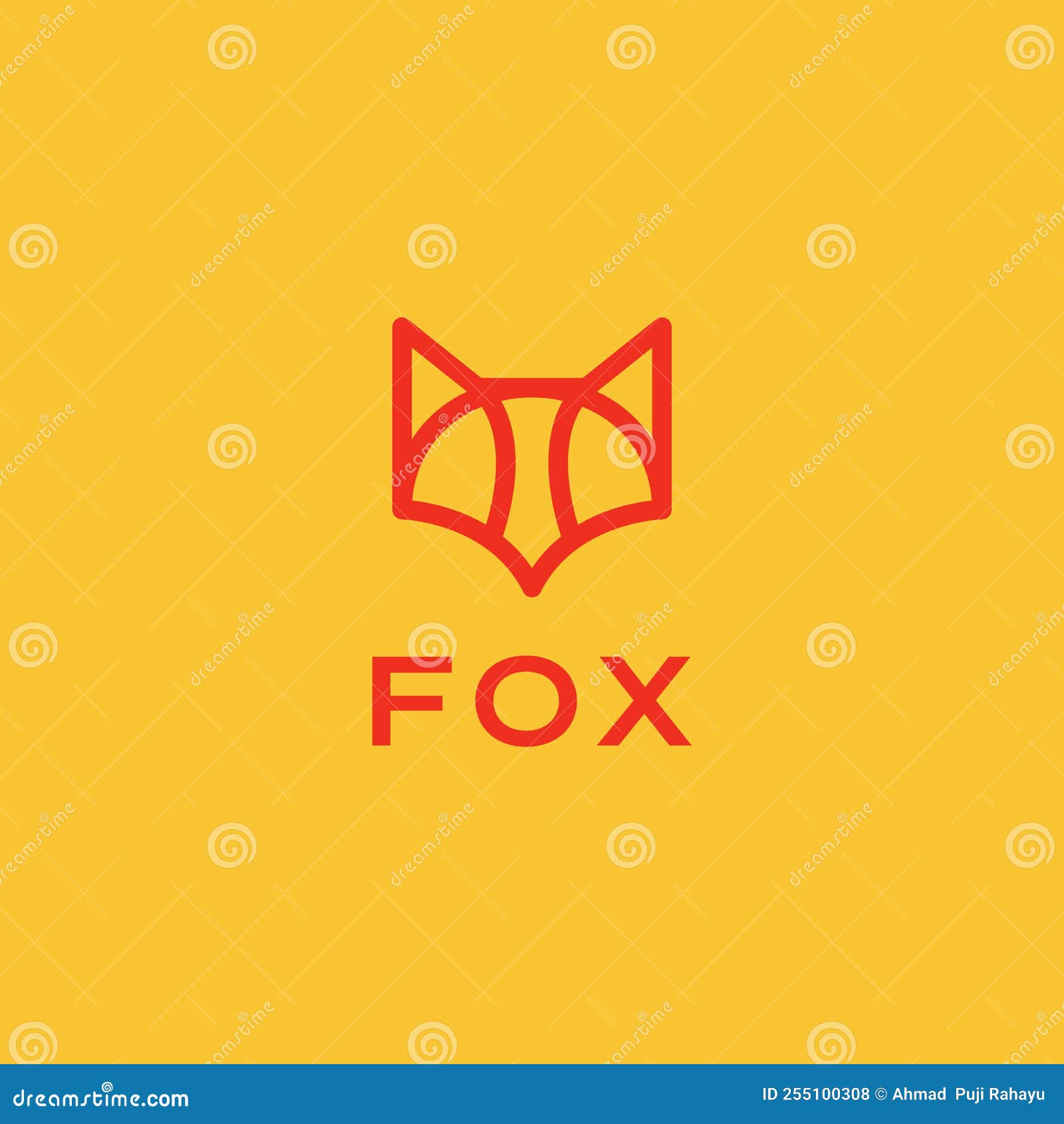 Geometric Modern Minimal Head Fox Logo Stock Vector - Illustration of icon, fauna: 255100308