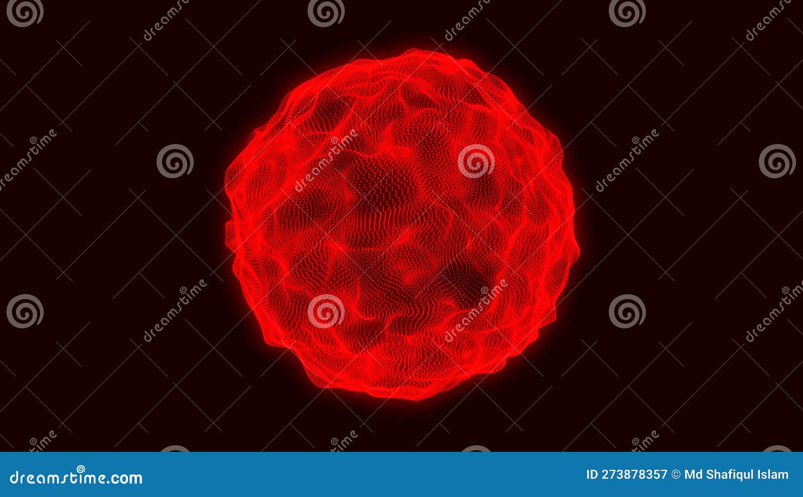 Geometric Modern Technology Concept with Glowing Sphere Dots. Looped ...