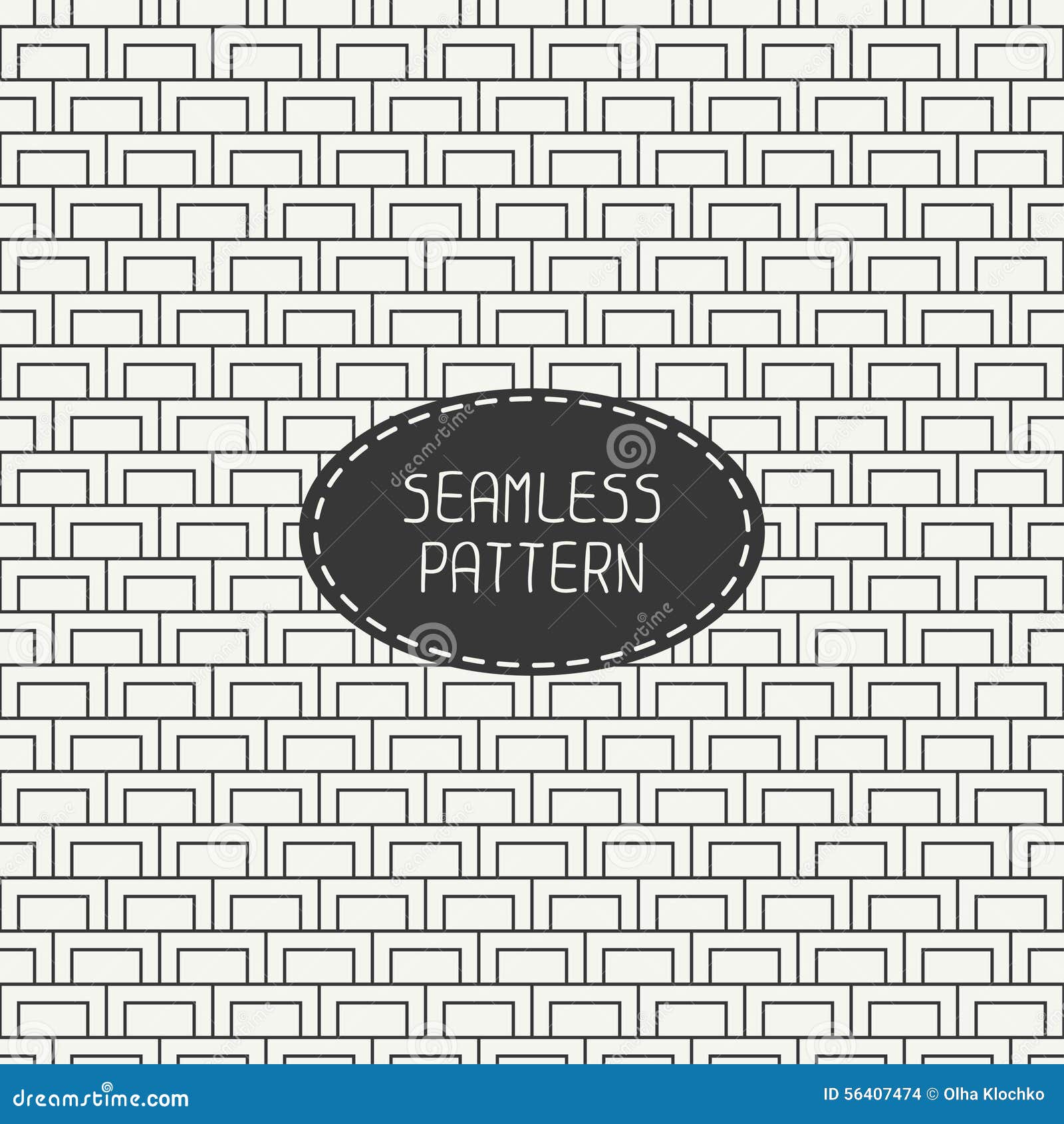 Geometric Monochrome Abstract Square Seamless Stock Vector