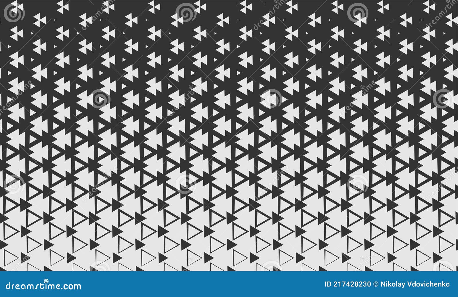 Geometric Monochrome Seamless Pattern with Triangles and Gradient ...