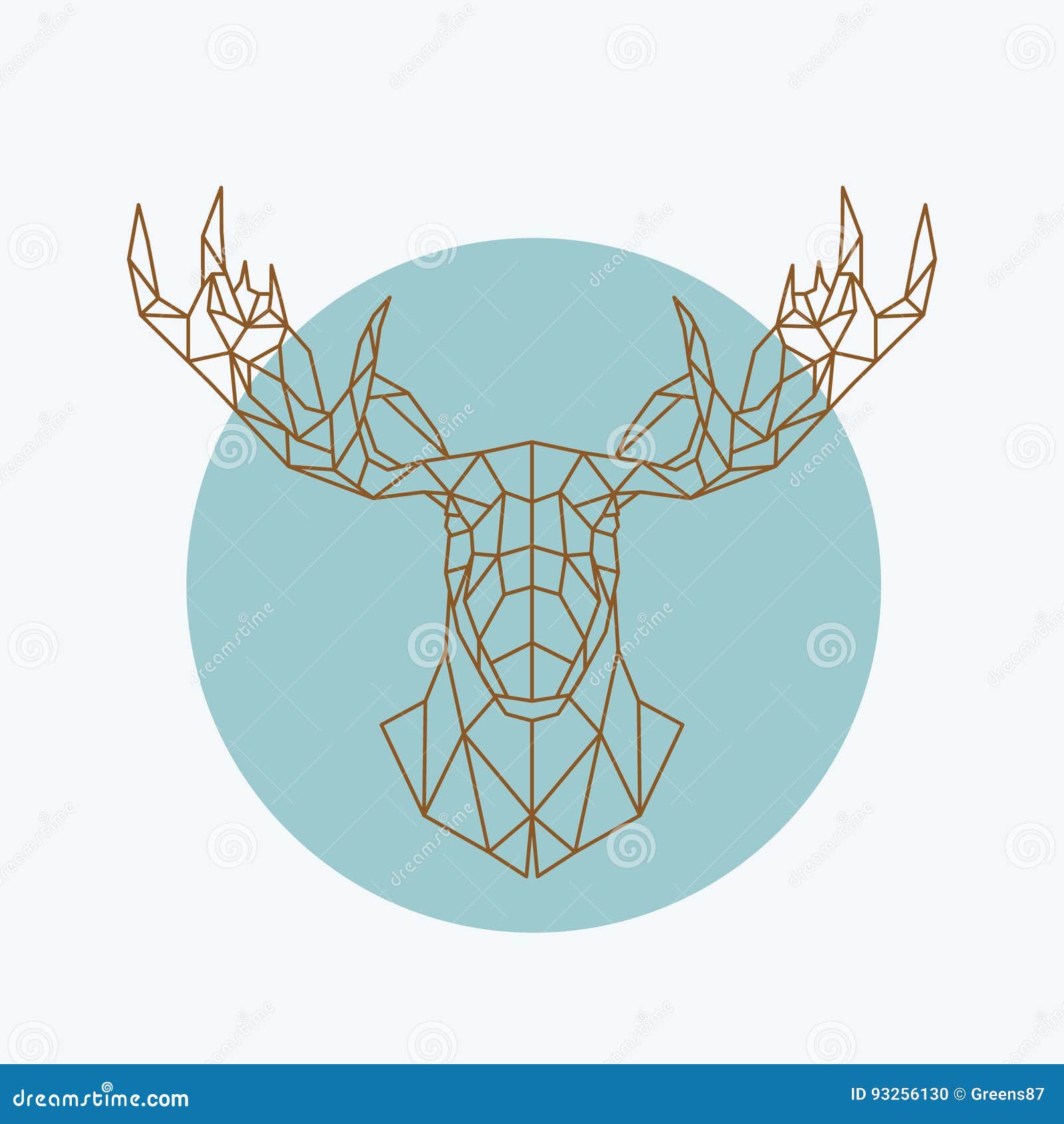 Geometric Moose Head. Wild Animal Zoo Stock Vector - Illustration of ...