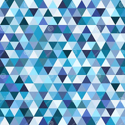 Geometric Mosaic Pattern from Blue Triangle Stock Vector - Illustration ...