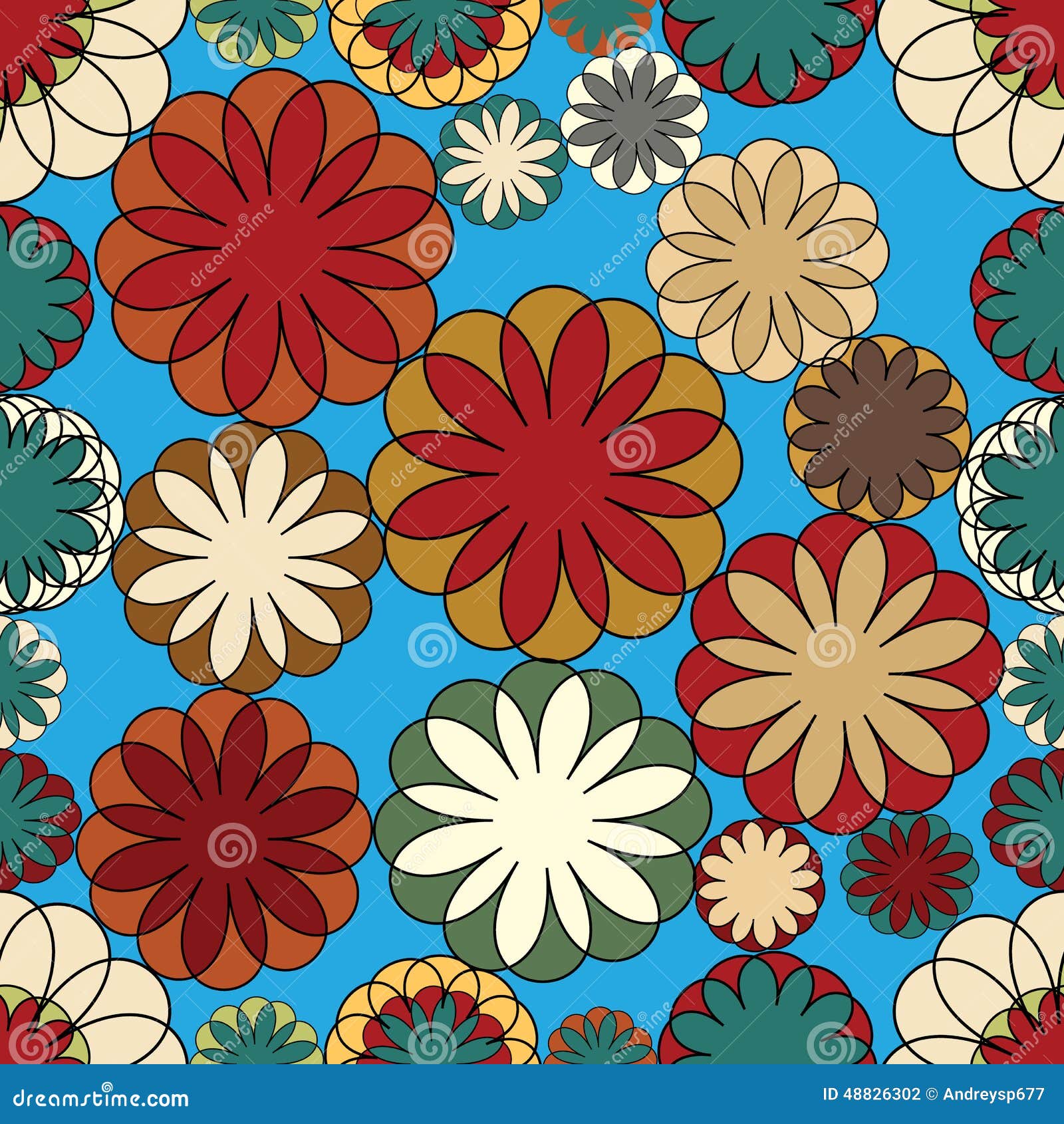 Geometric Mosaic Seamless Floral Pattern. Vector Pattern Stock Vector ...