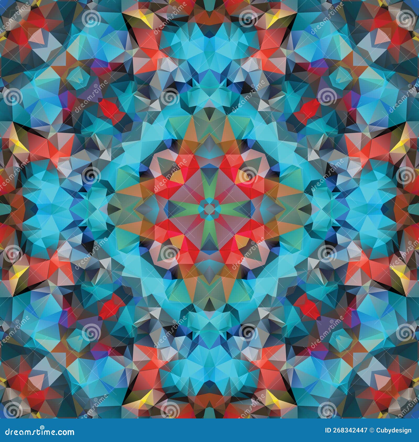 Geometric Mosaic Seamless Pattern Design, Repeat Textile Design ...