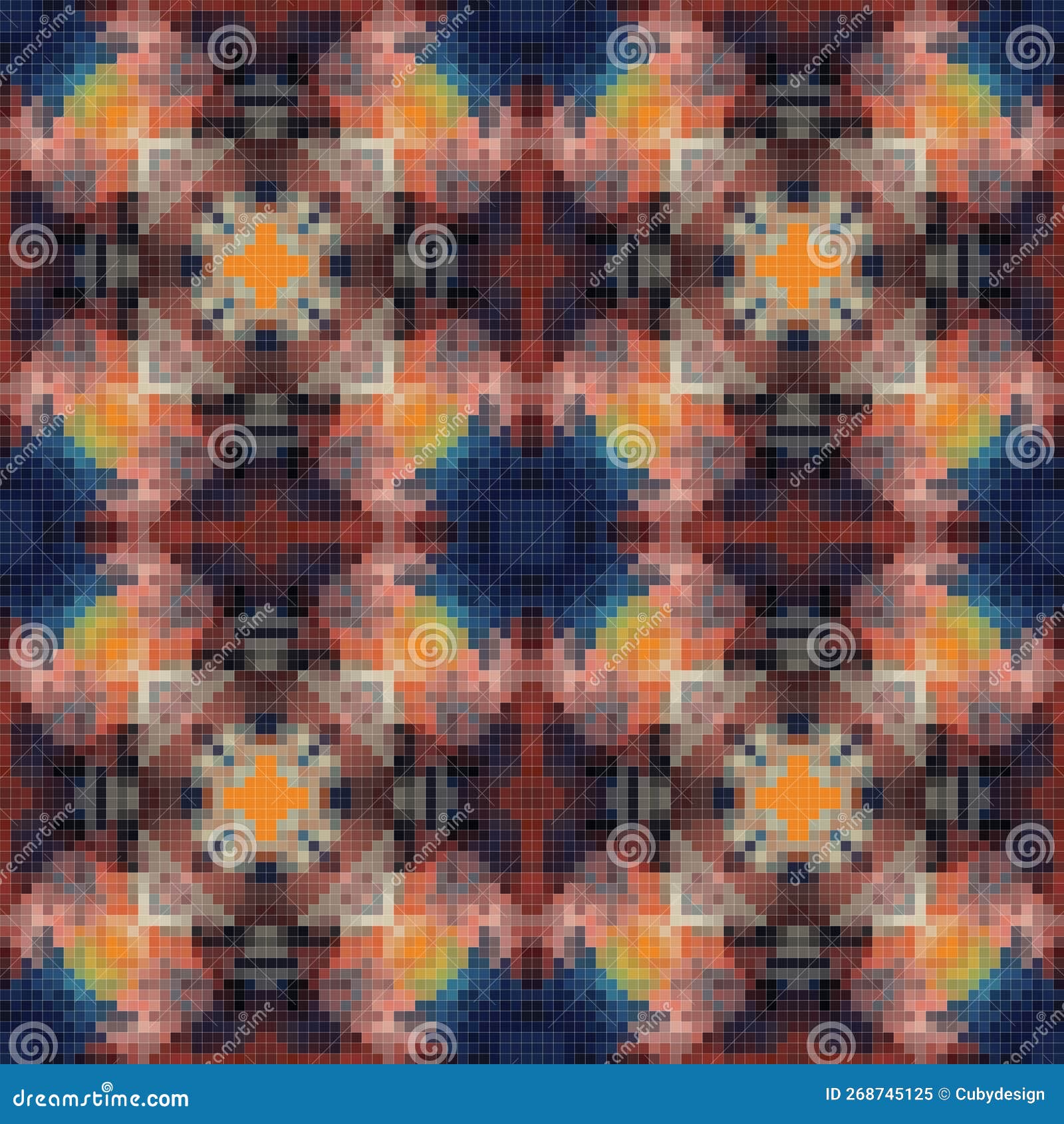 Geometric Mosaic Seamless Pattern Design, Repeat Textile Design ...