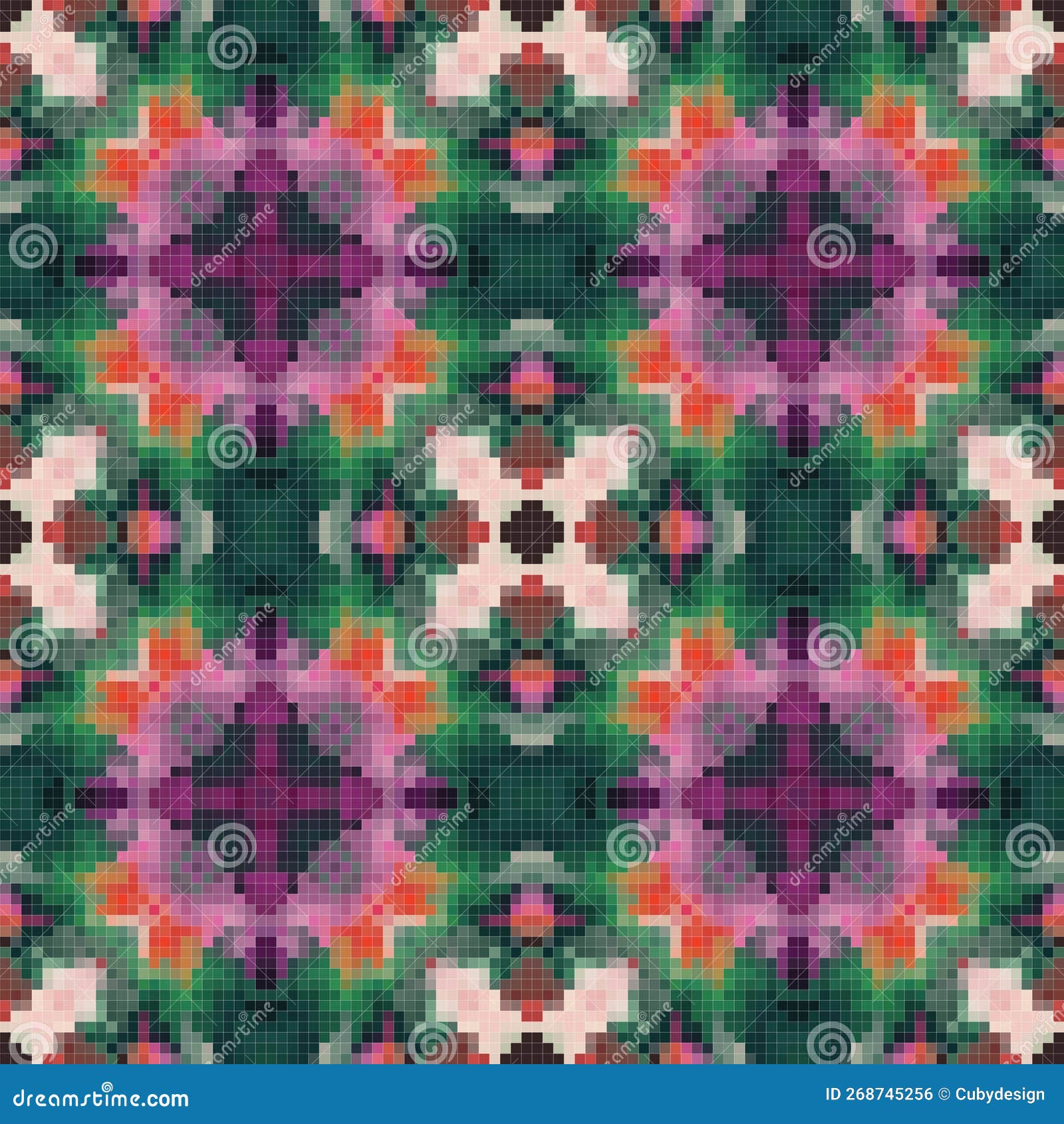 Geometric Mosaic Seamless Pattern Design, Repeat Textile Design ...