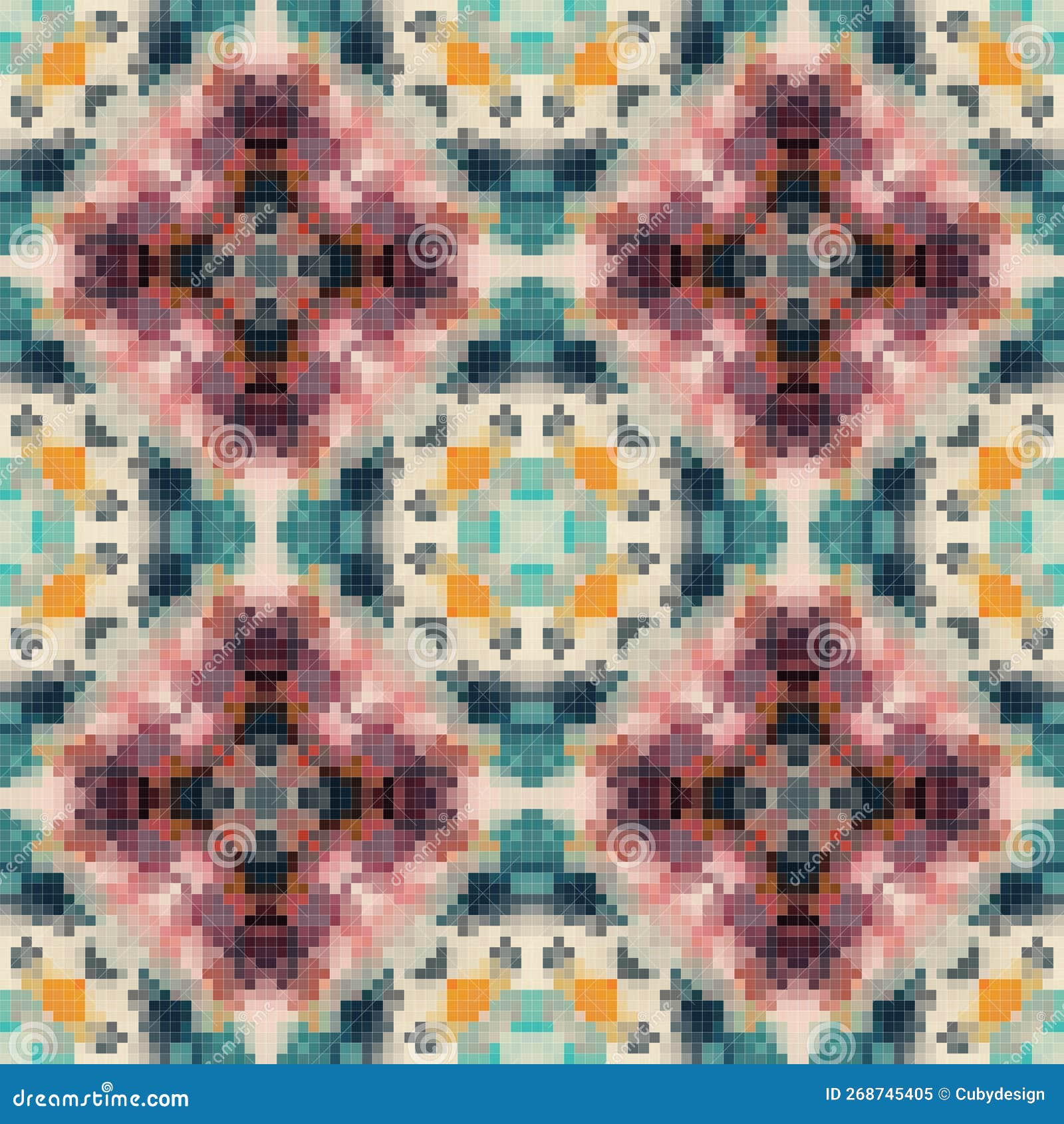 Geometric Mosaic Seamless Pattern Design, Repeat Textile Design ...