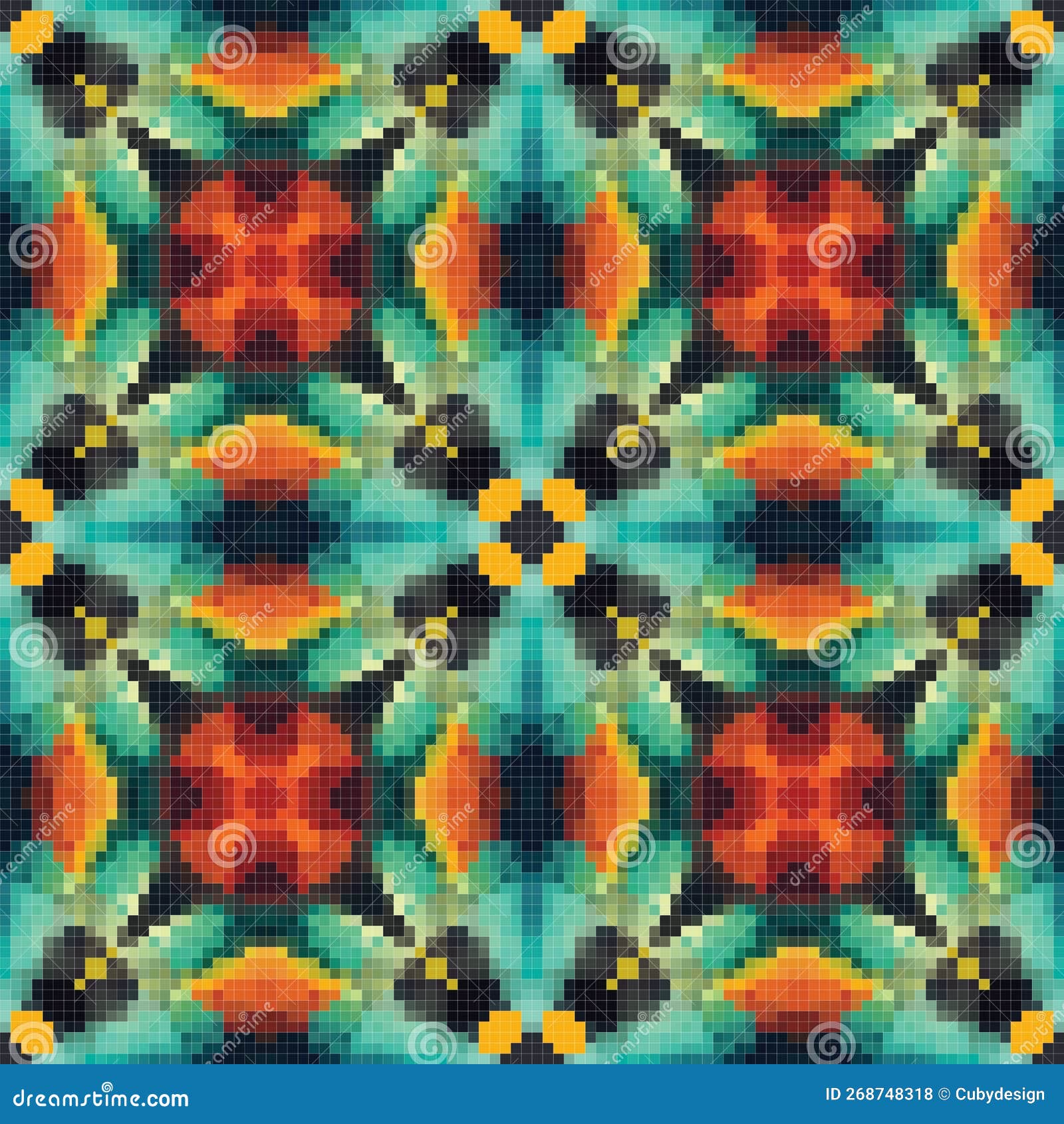 Geometric Mosaic Seamless Pattern Design, Repeat Textile Design ...