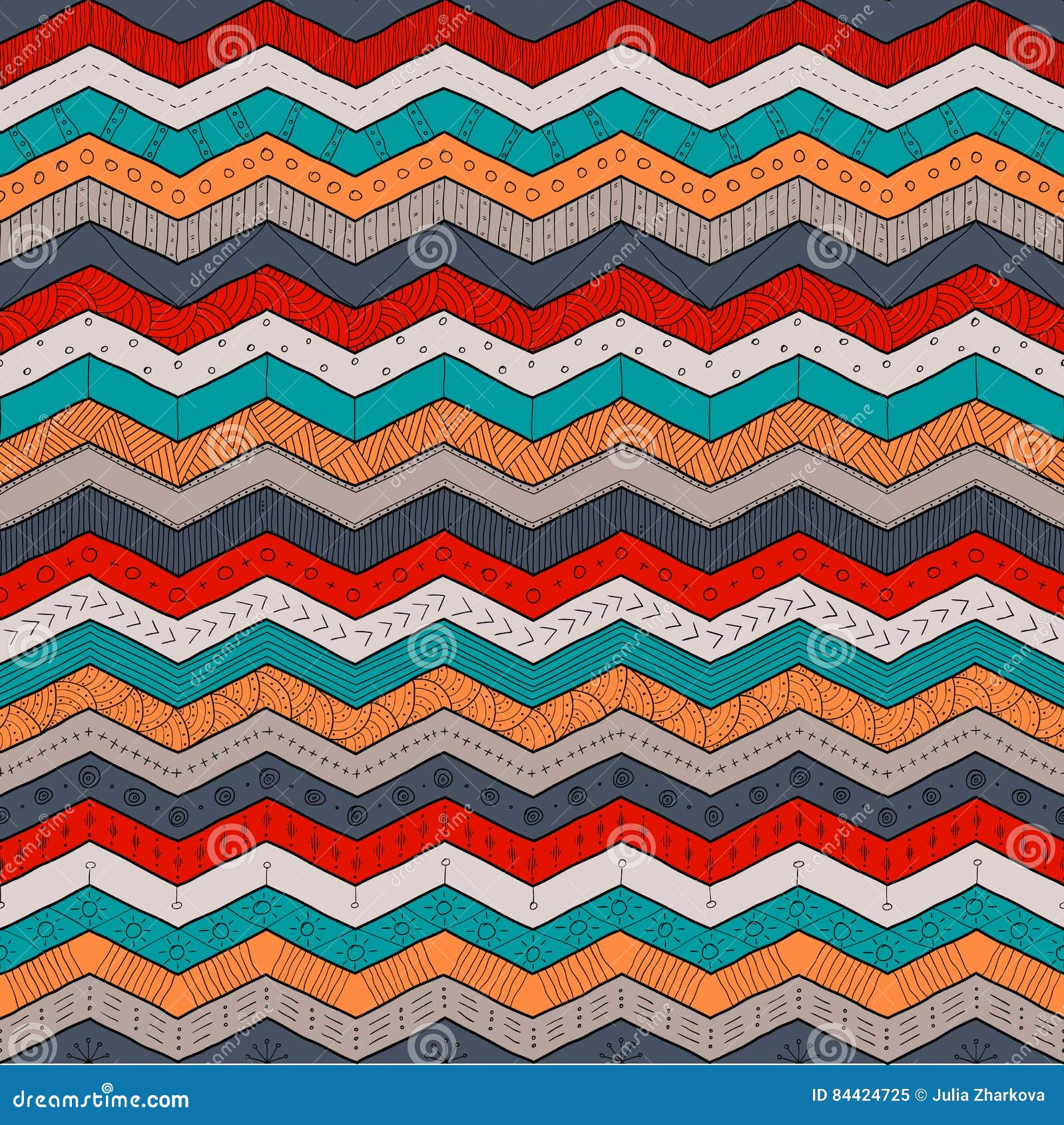 Geometric Multicolor Chevron or Zig Zag, Seamless Tribal Pattern Stock ... Geometric Multicolor Chevron or Zig Zag, Seamless Tribal Pattern Stock ...