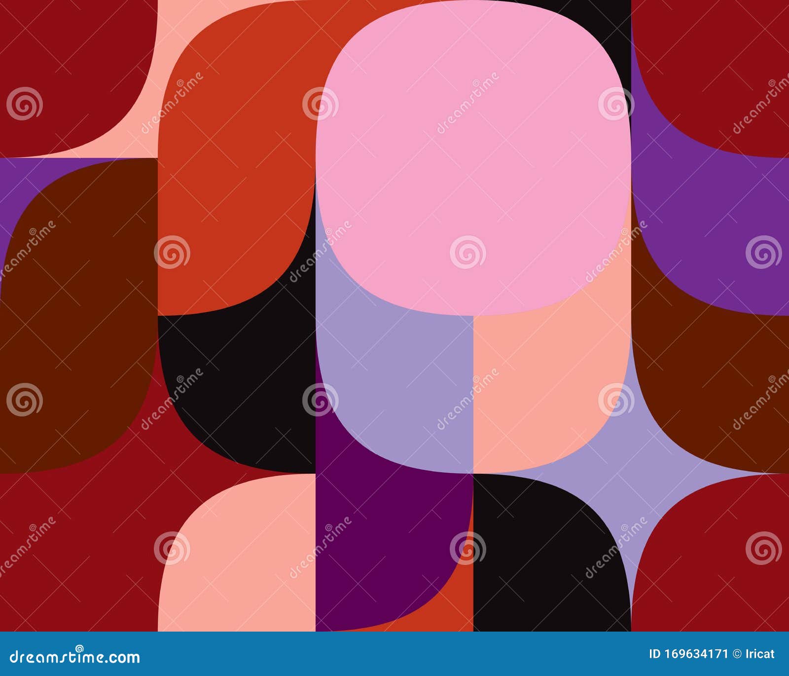 Geometric Multicolored Pattern of Simple Shapes. Minimalistic Abstract ...