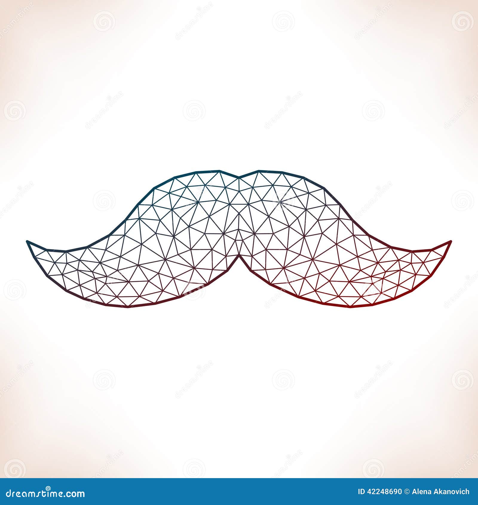 Geometric mustache. stock vector. Illustration of object - 42248690