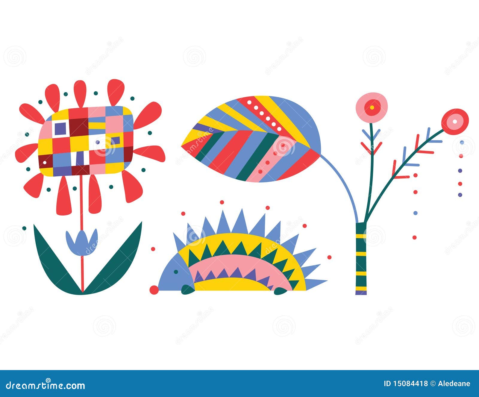 Geometric Nature Elements stock vector. Illustration of outdoors - 15084418