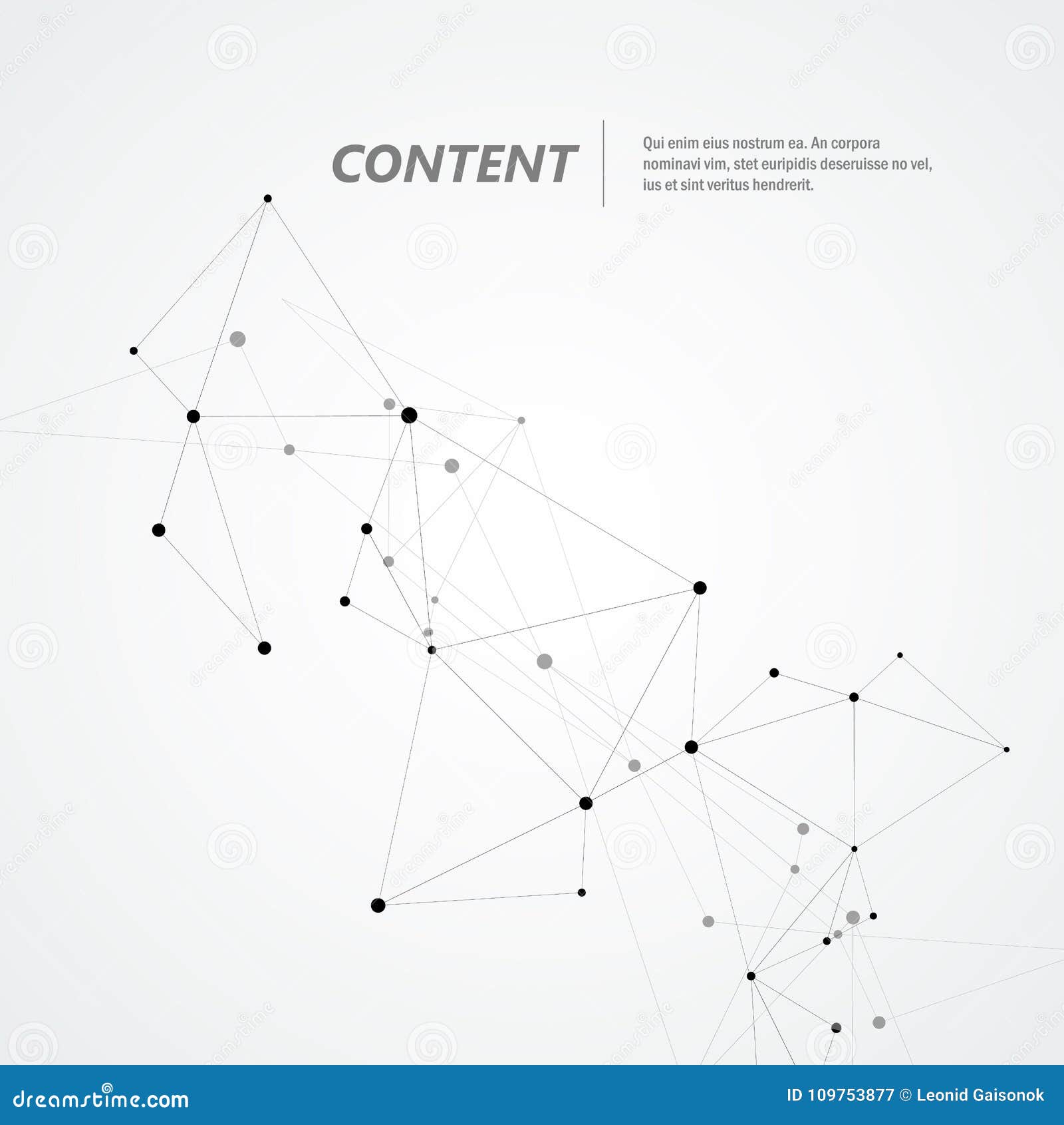 Geometric Network Abstract Background with Connected Line and Dots ...