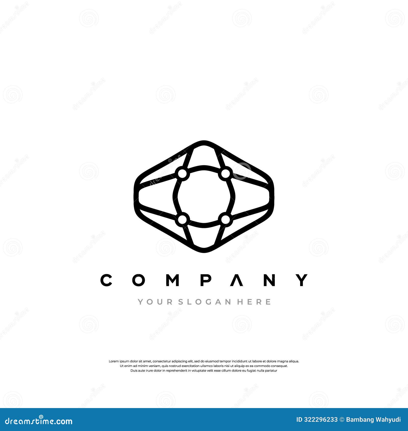 Geometric Network Emblem Logo Stock Vector - Illustration of typography ...