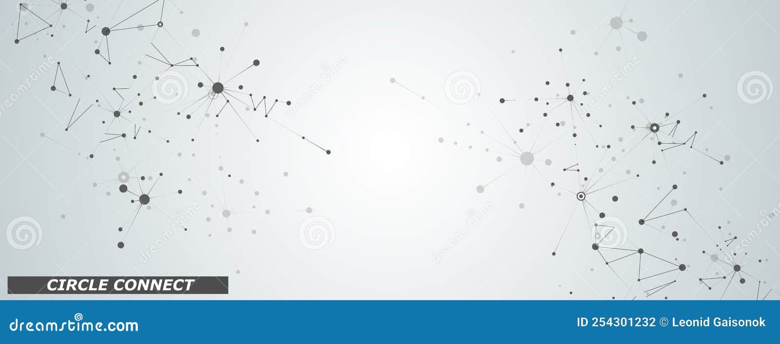 Geometric Node Polygon Connect Pattern. Template Structure Space with ...