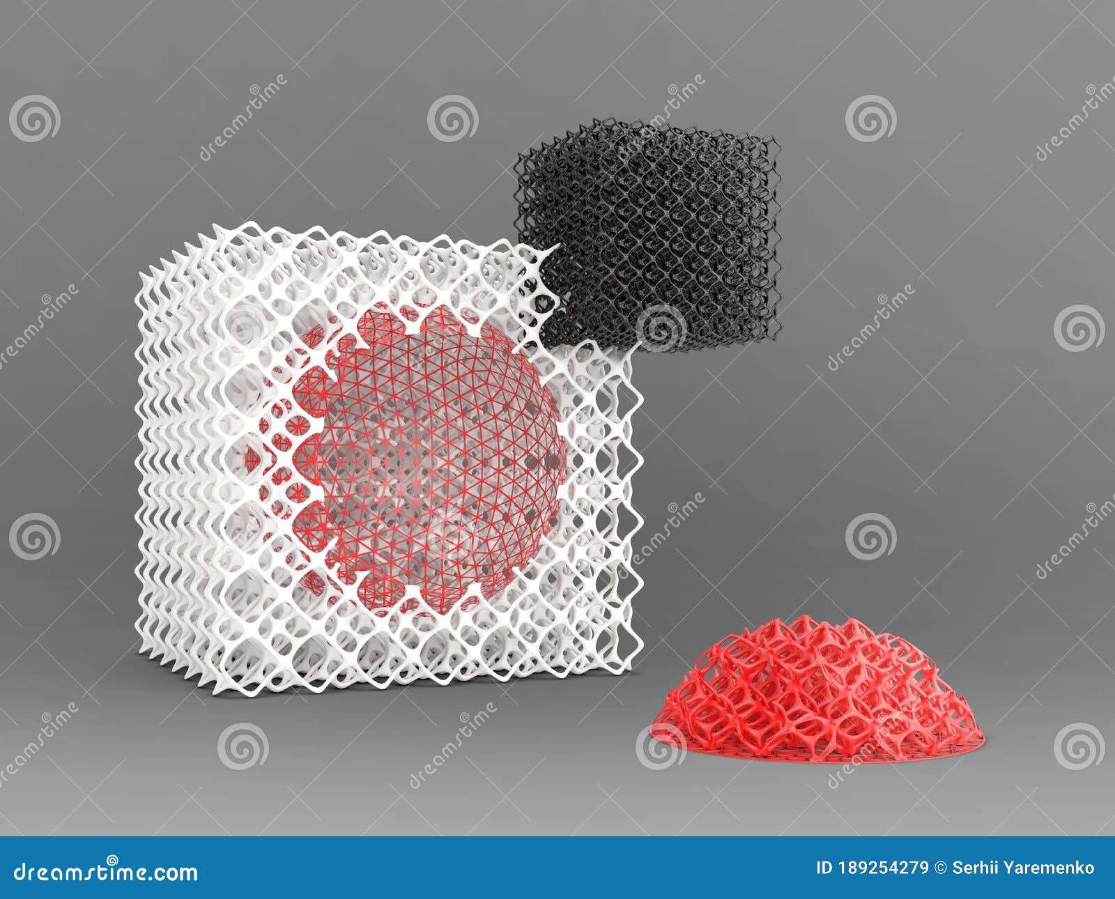 3D Objects Made Of Colorful Donuts On An Isolated Pink Background ...