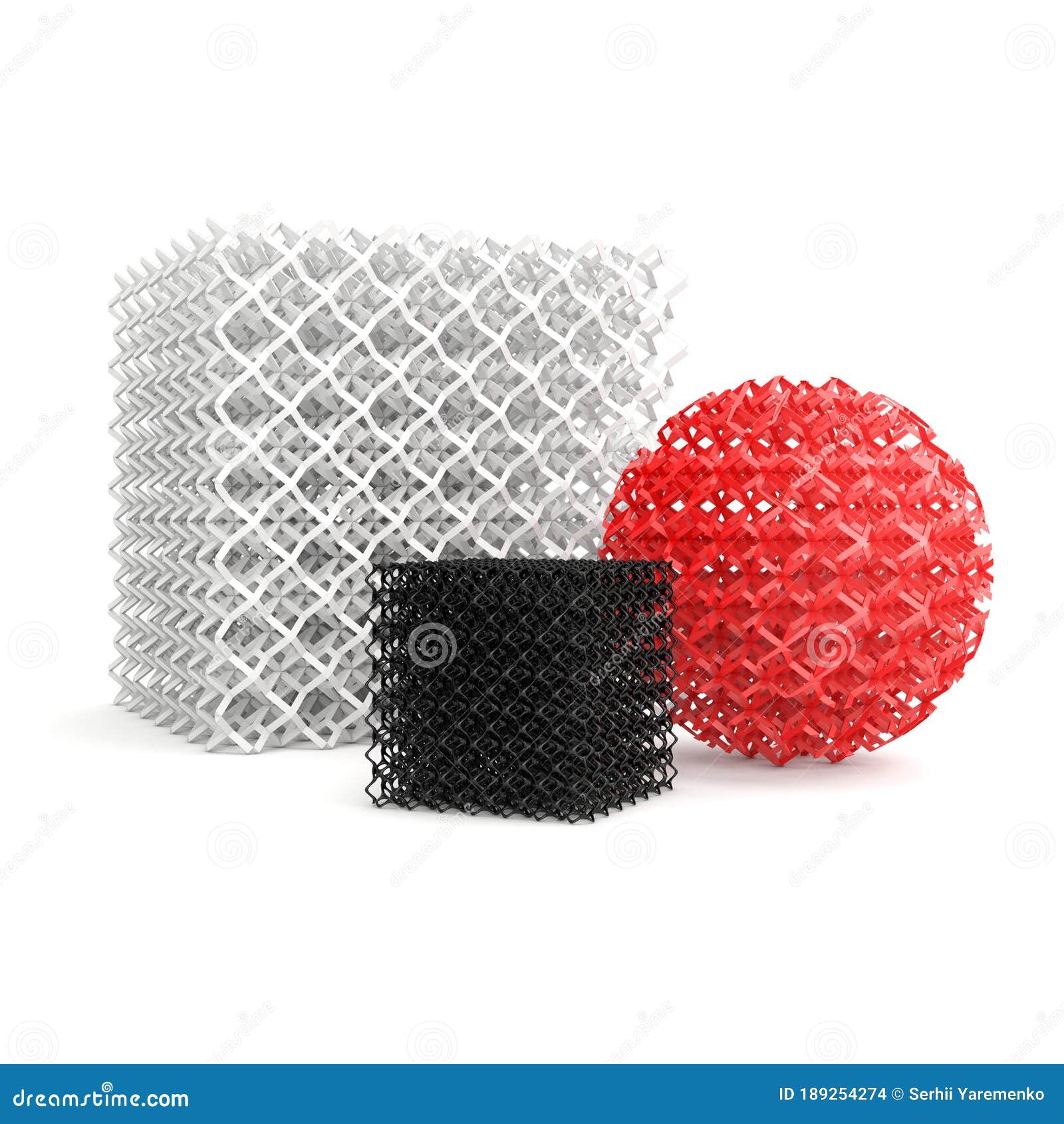 3D Objects Made Of Colorful Donuts On An Isolated Pink Background ...