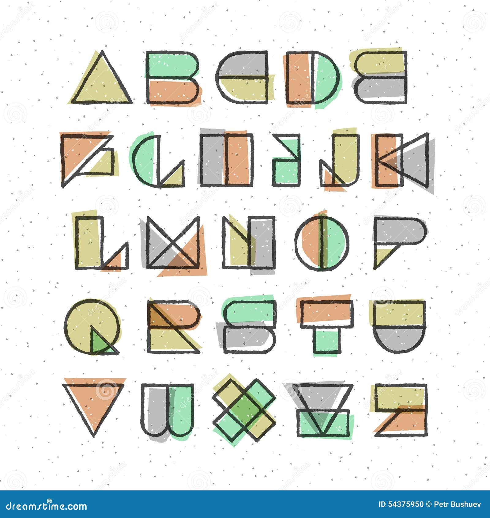 Offset Artistic Display Font. Gray White Letters, Numbers And Currency ...