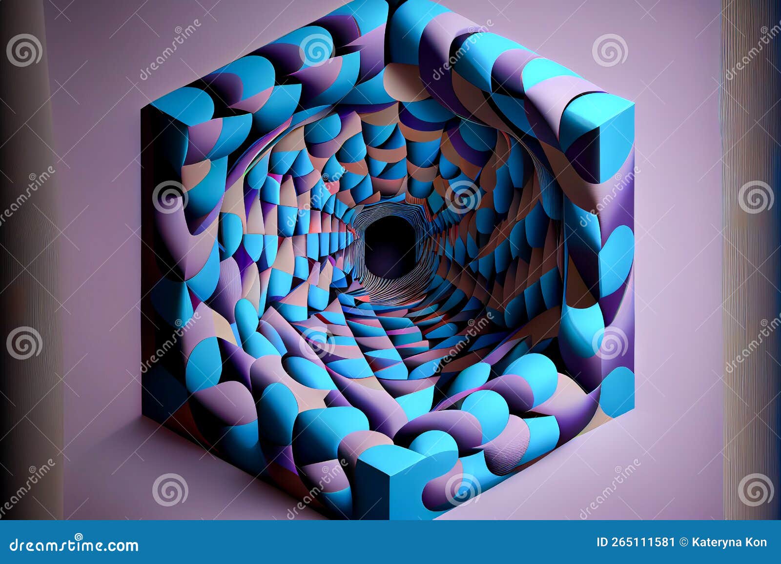 Geometric Optical Illusion, Ai Illustration Stock Illustration ...