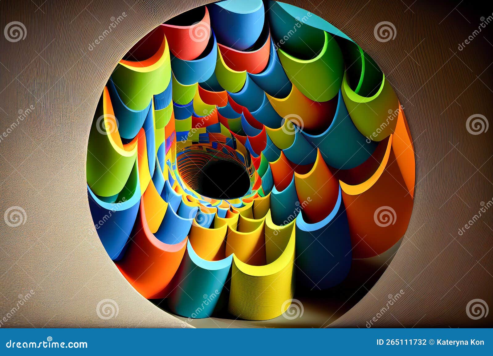 Geometric Optical Illusion, Ai Illustration Stock Illustration ...