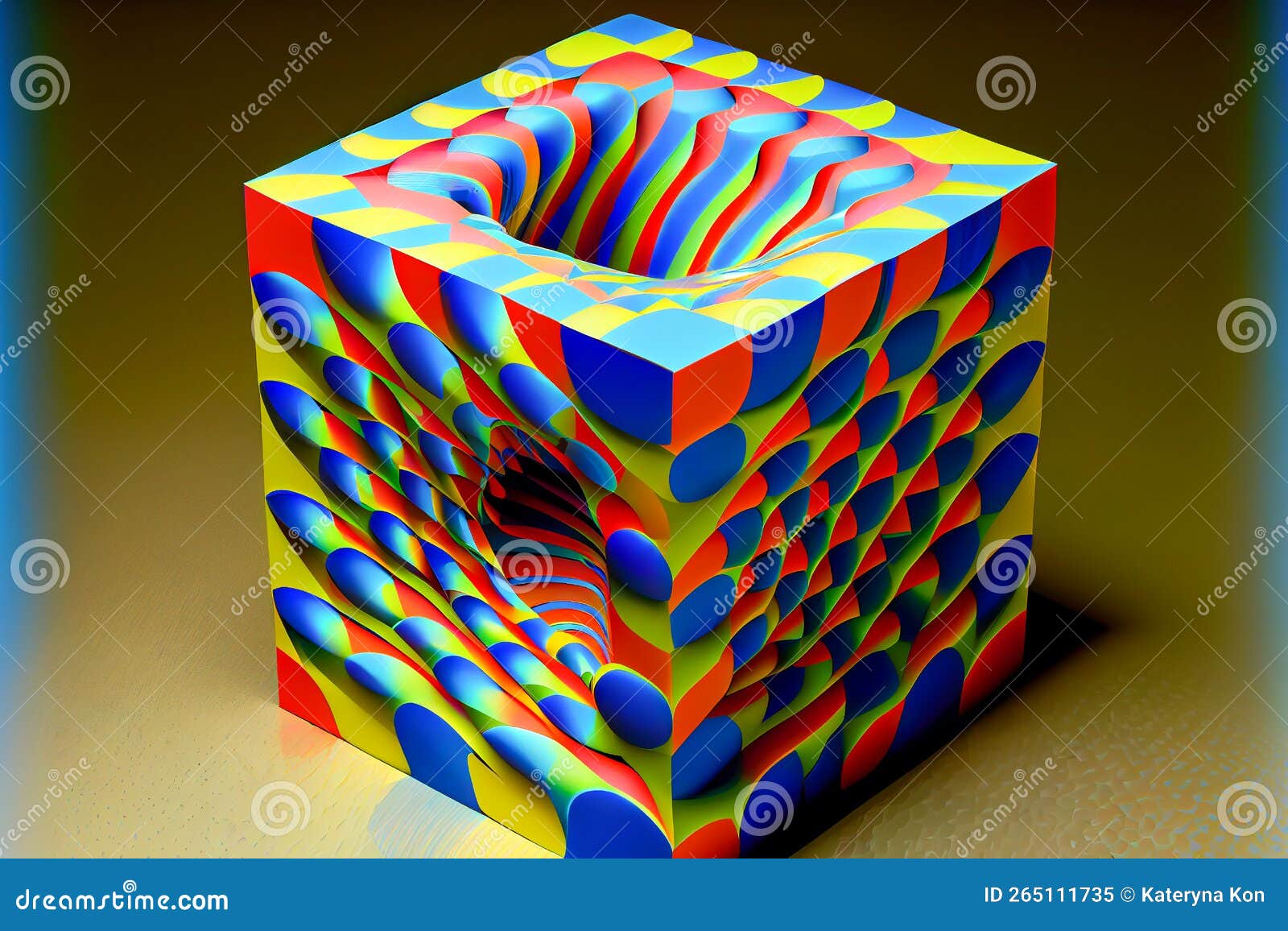Geometric Optical Illusion, Ai Illustration Stock Illustration ...