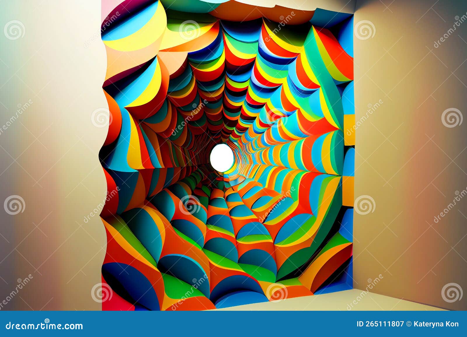 Geometric Optical Illusion, Ai Illustration Stock Illustration ...