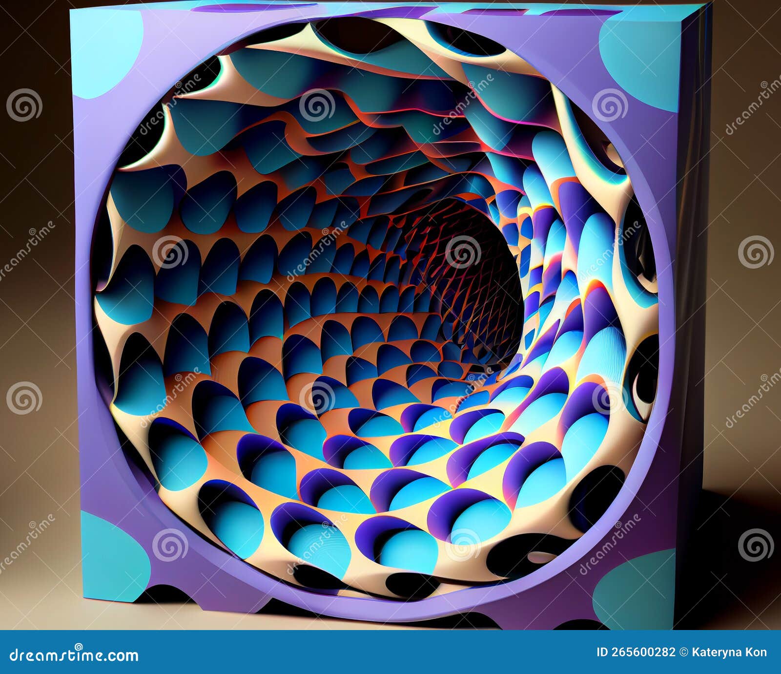 Geometric Optical Illusion, Ai Illustration Stock Illustration ...