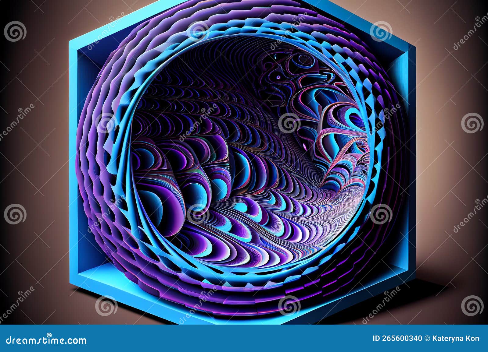 Geometric Optical Illusion, Ai Illustration Stock Illustration ...