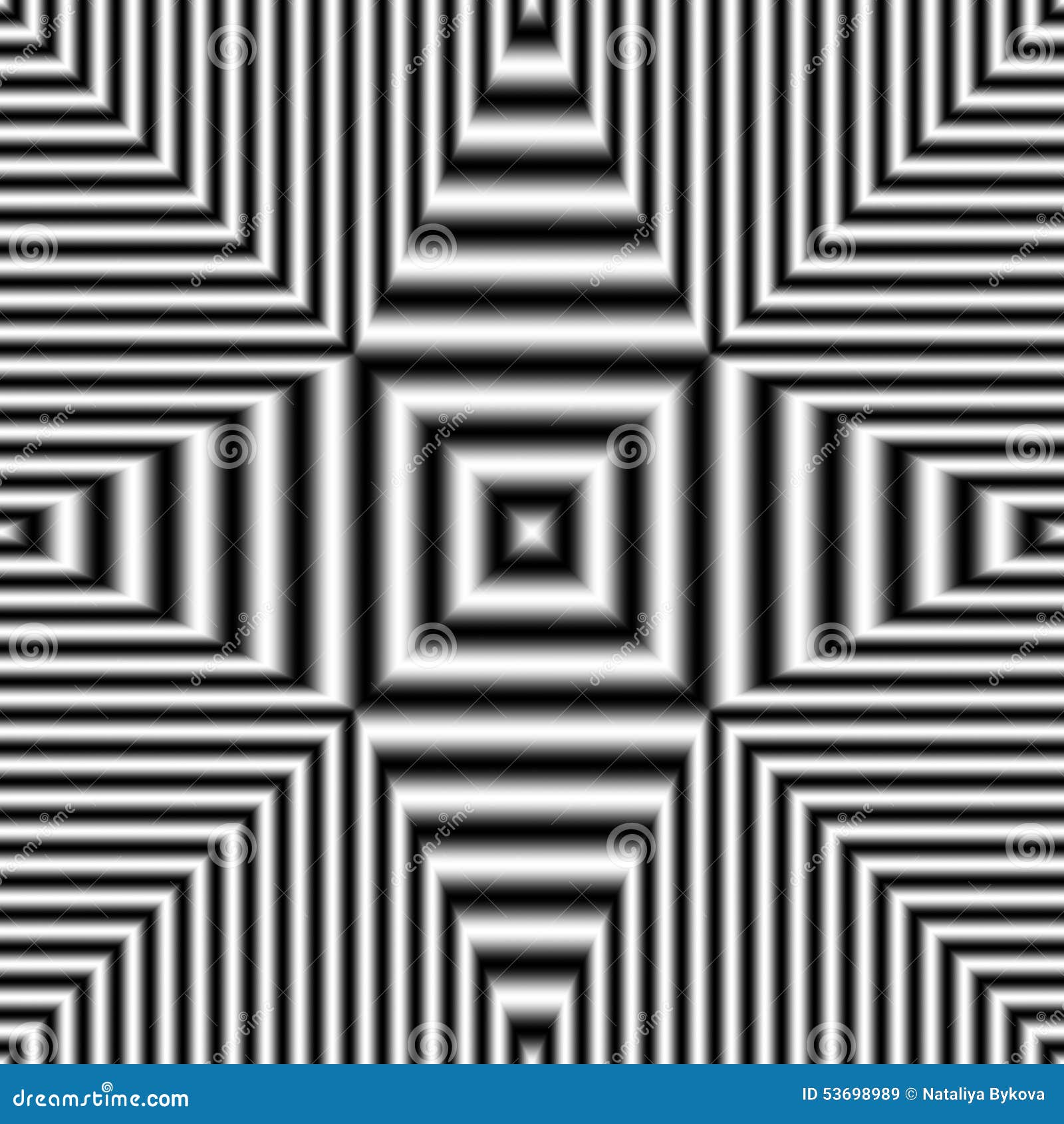 Geometric Optical Illusion Seamless Pattern with Black and White ...