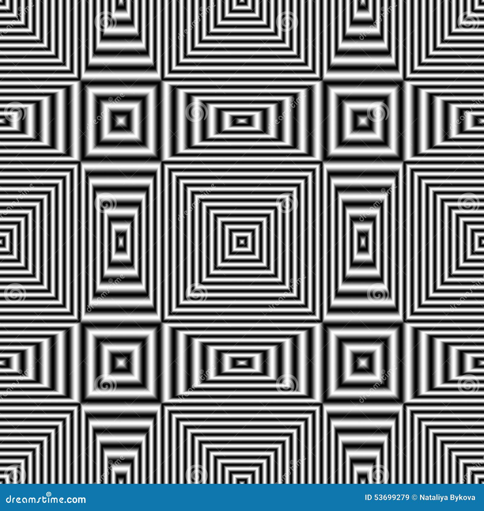 3D Illusion In Seamless Geometric Op Art Patterns Vector Illustration ...