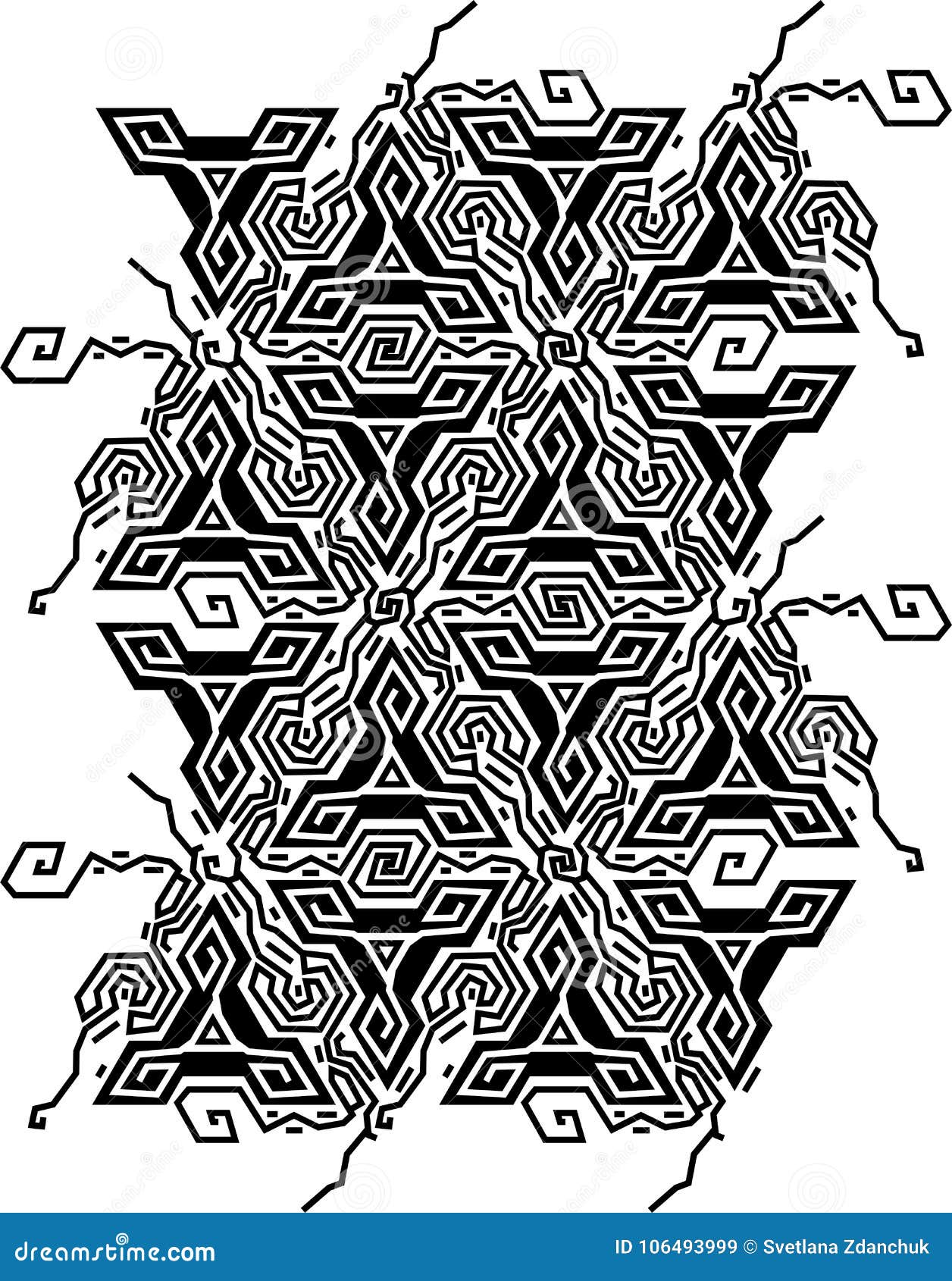 Geometric Optical Illusion Vibration Design.Triangles Black and White ...