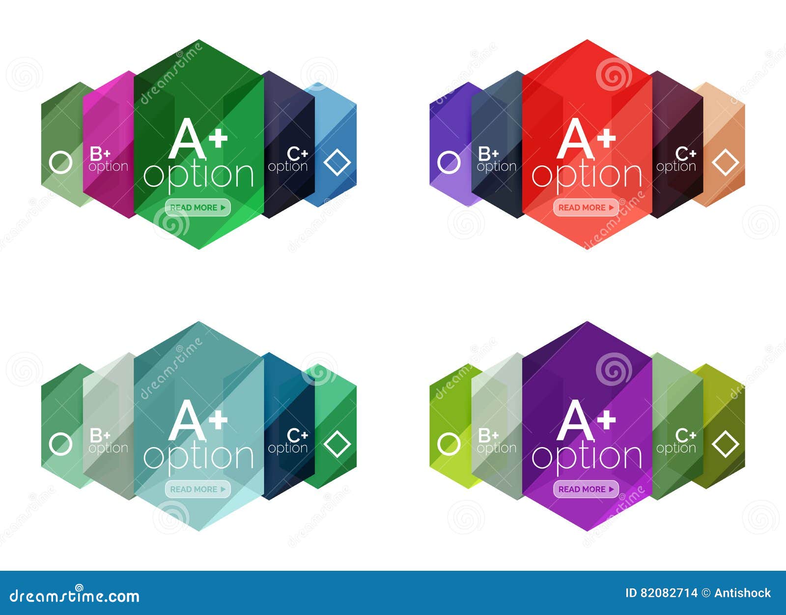 Geometric Option Infographic Templates Stock Vector - Illustration of ...