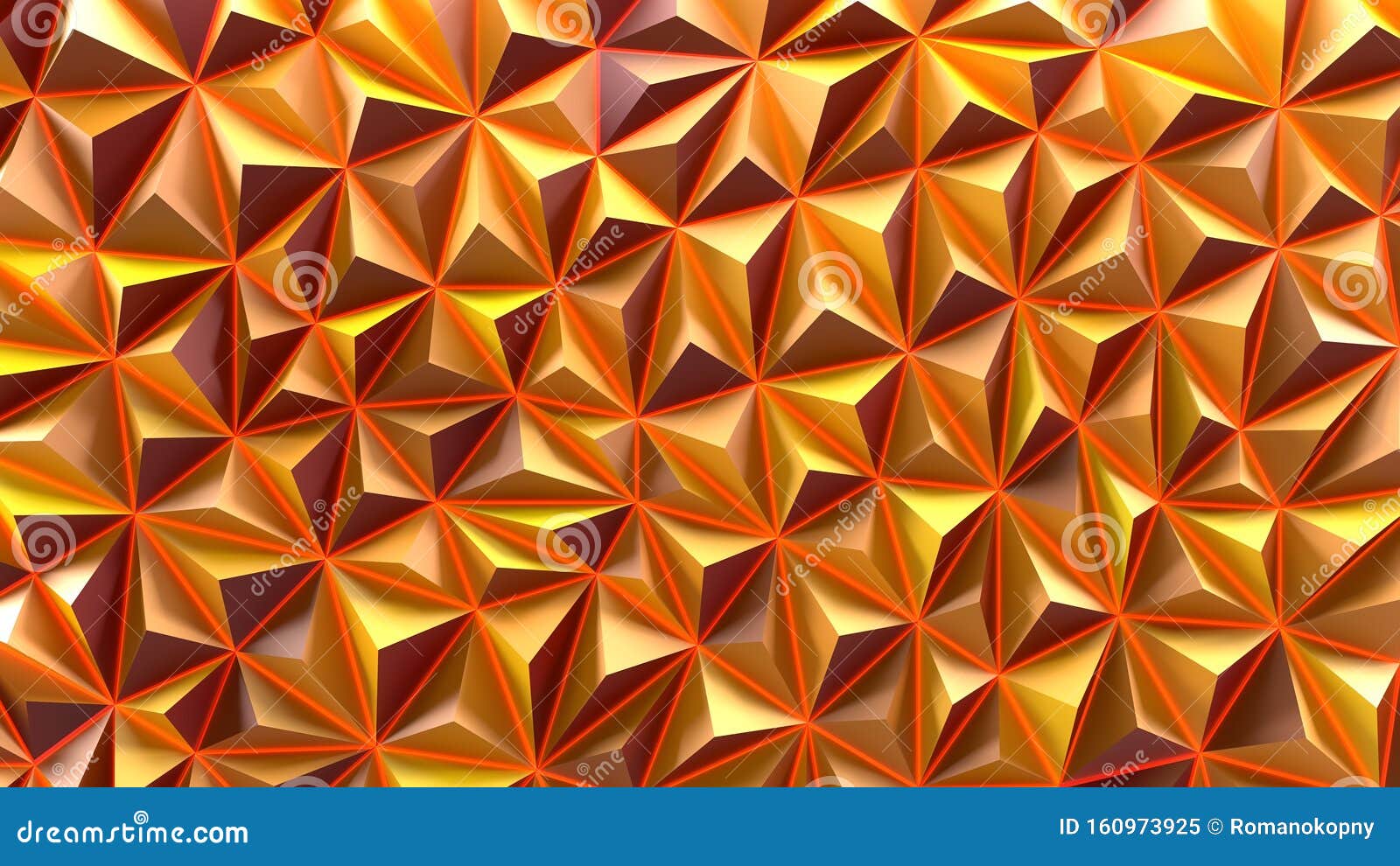 Geometric Orange Abstract Background. 3d Render Stock Illustration ...