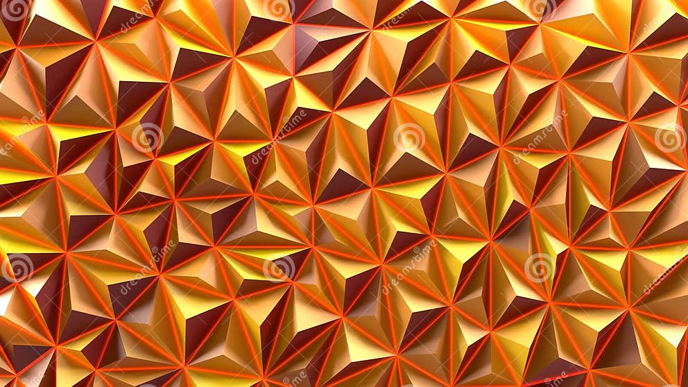 Geometric Orange Abstract Background. 3d Render Stock Illustration ...