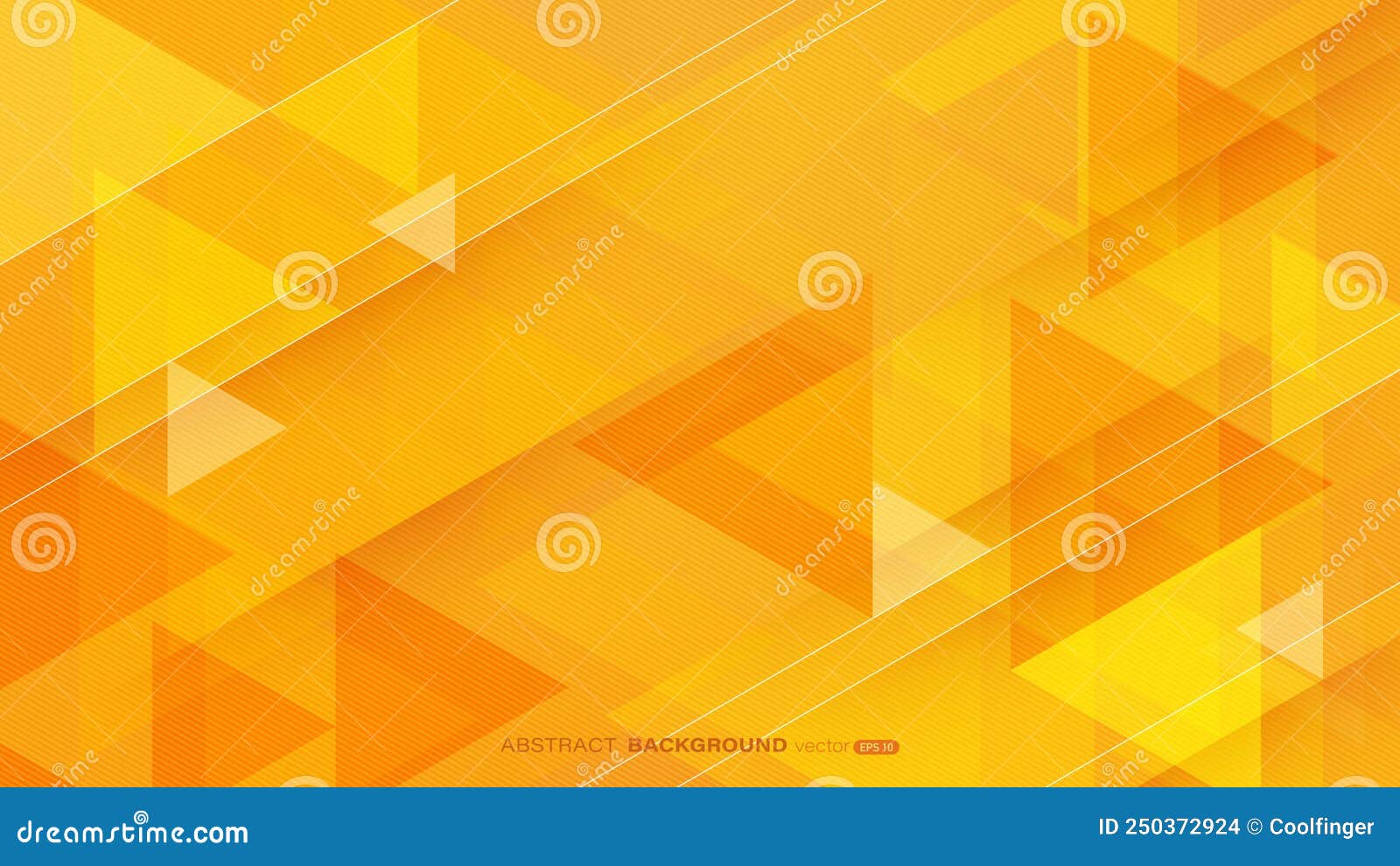 Geometric Orange Abstract Background with Triangle Shapes, Lines Stripe ...