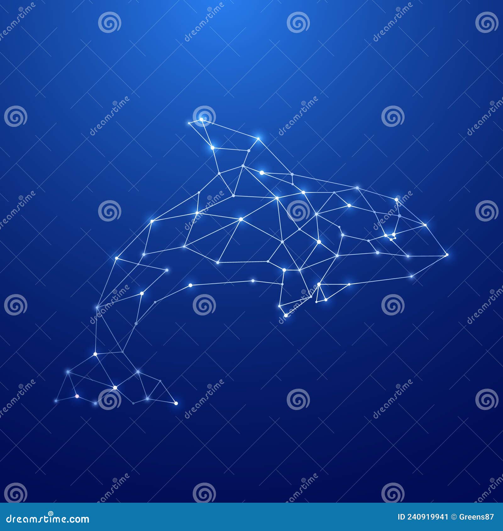 Geometric Orca silhouette. stock vector. Illustration of background ...