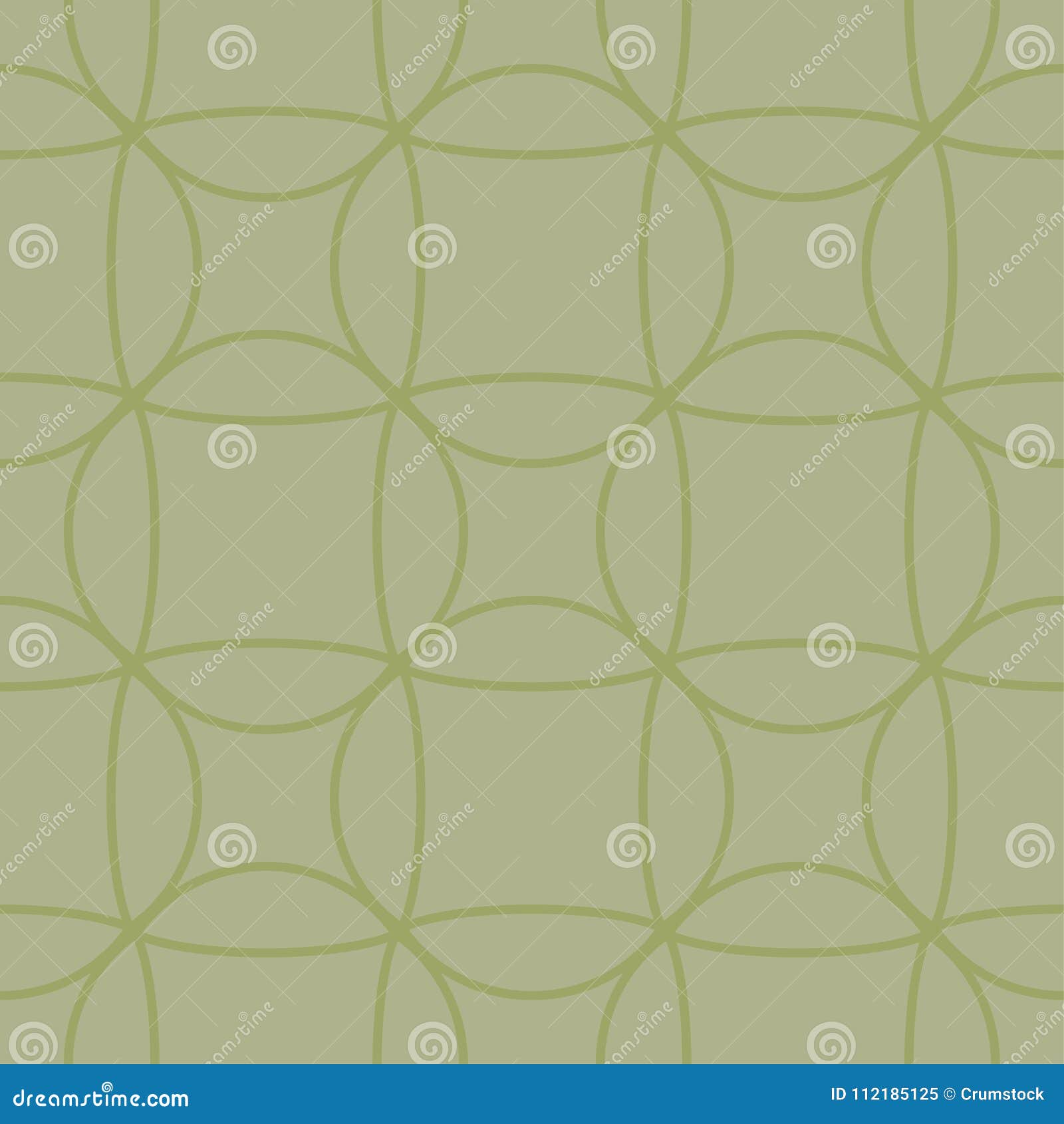 Geometric Ornament. Olive Green Seamless Pattern Stock Vector ...