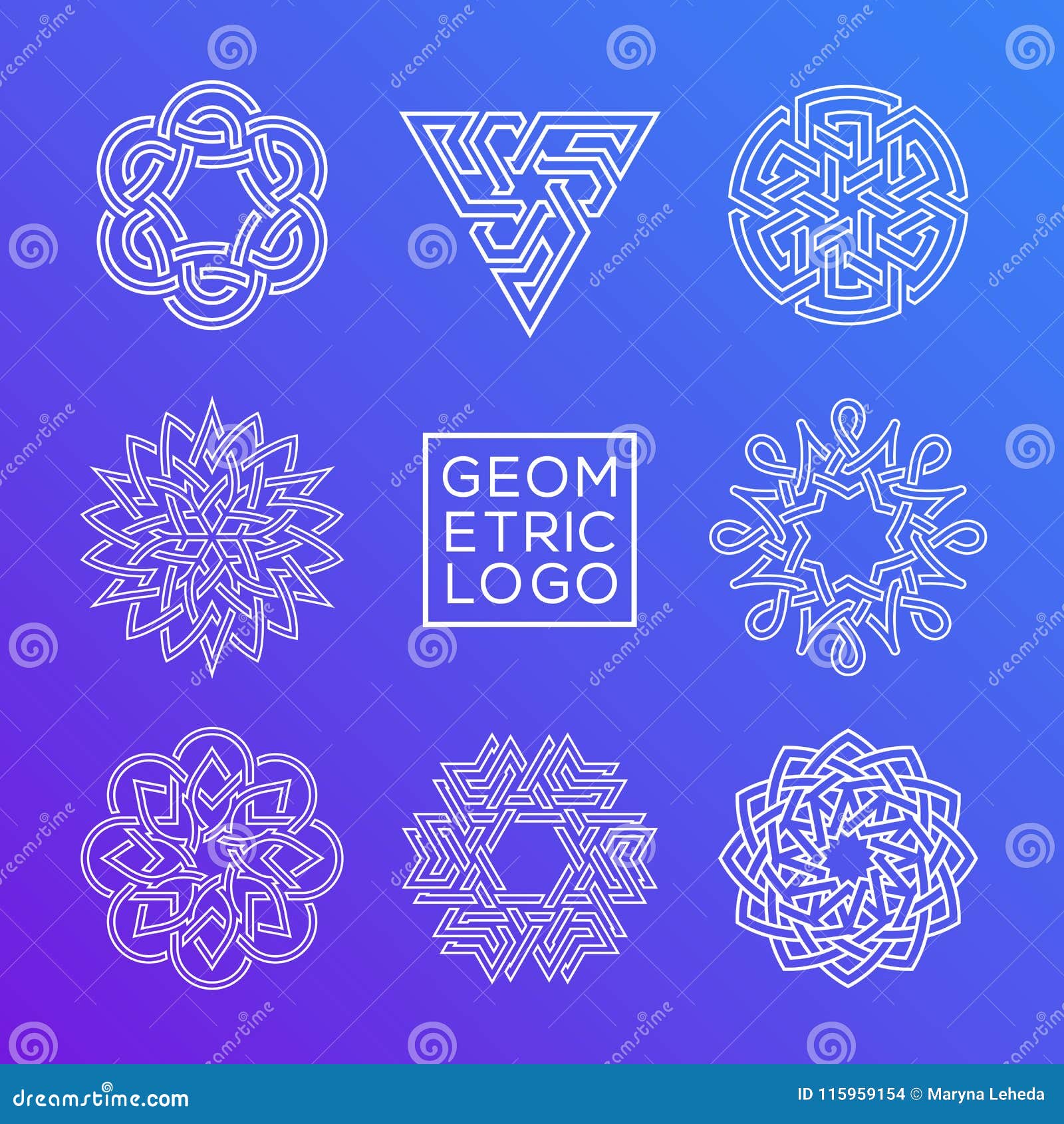 Geometric ornament set stock vector. Illustration of feminine - 115959154