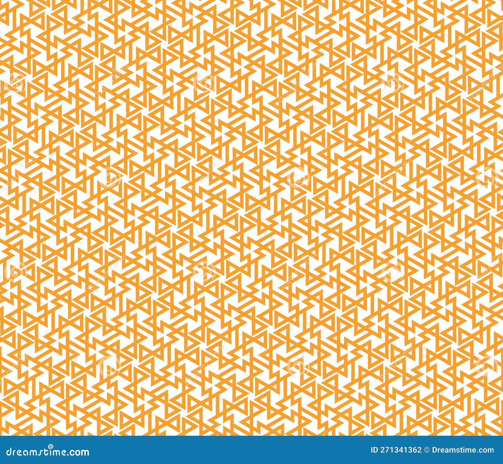 Geometric Ornamental Vector Pattern. Small Yellow Triangles Forming a ...