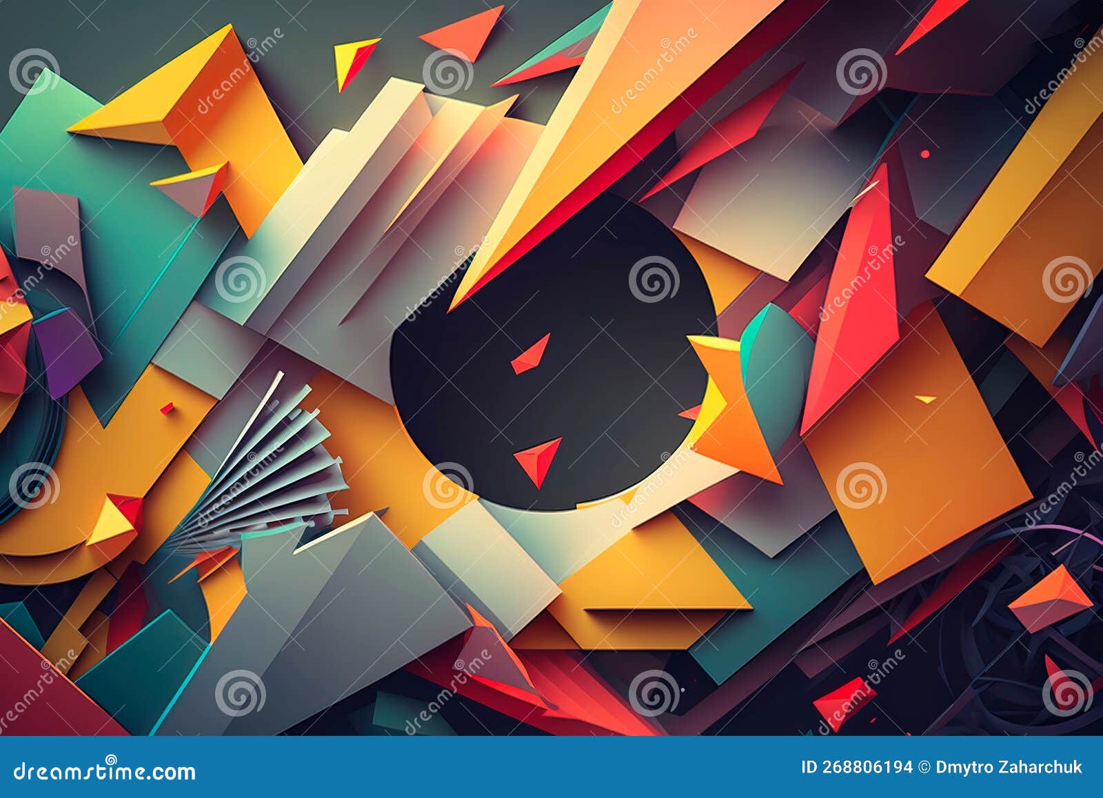 Geometric Overlapping Background Abstract Geometric Shape. Generative ...