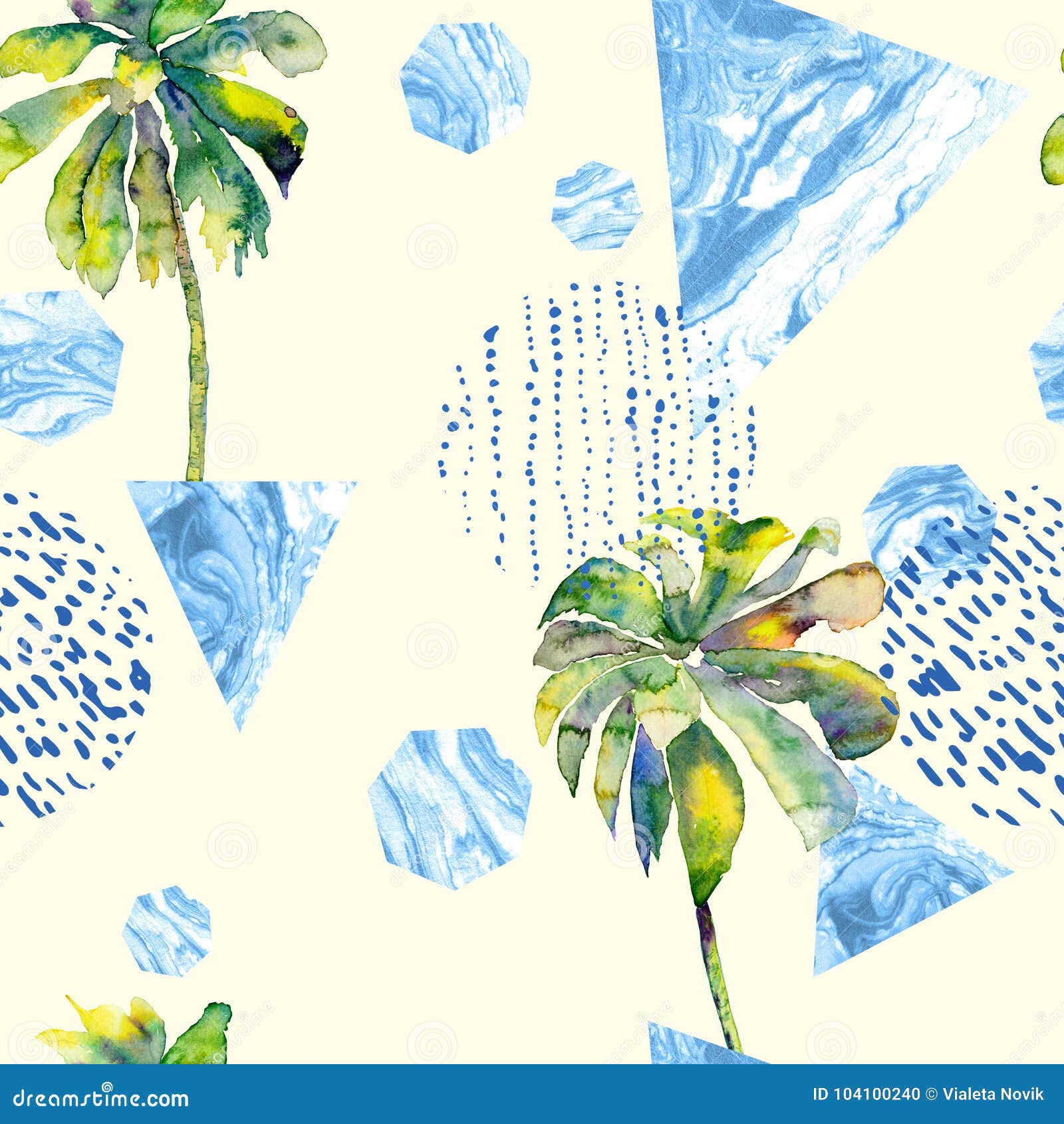 Geometric palm pattern. stock illustration. Illustration of geometric ...