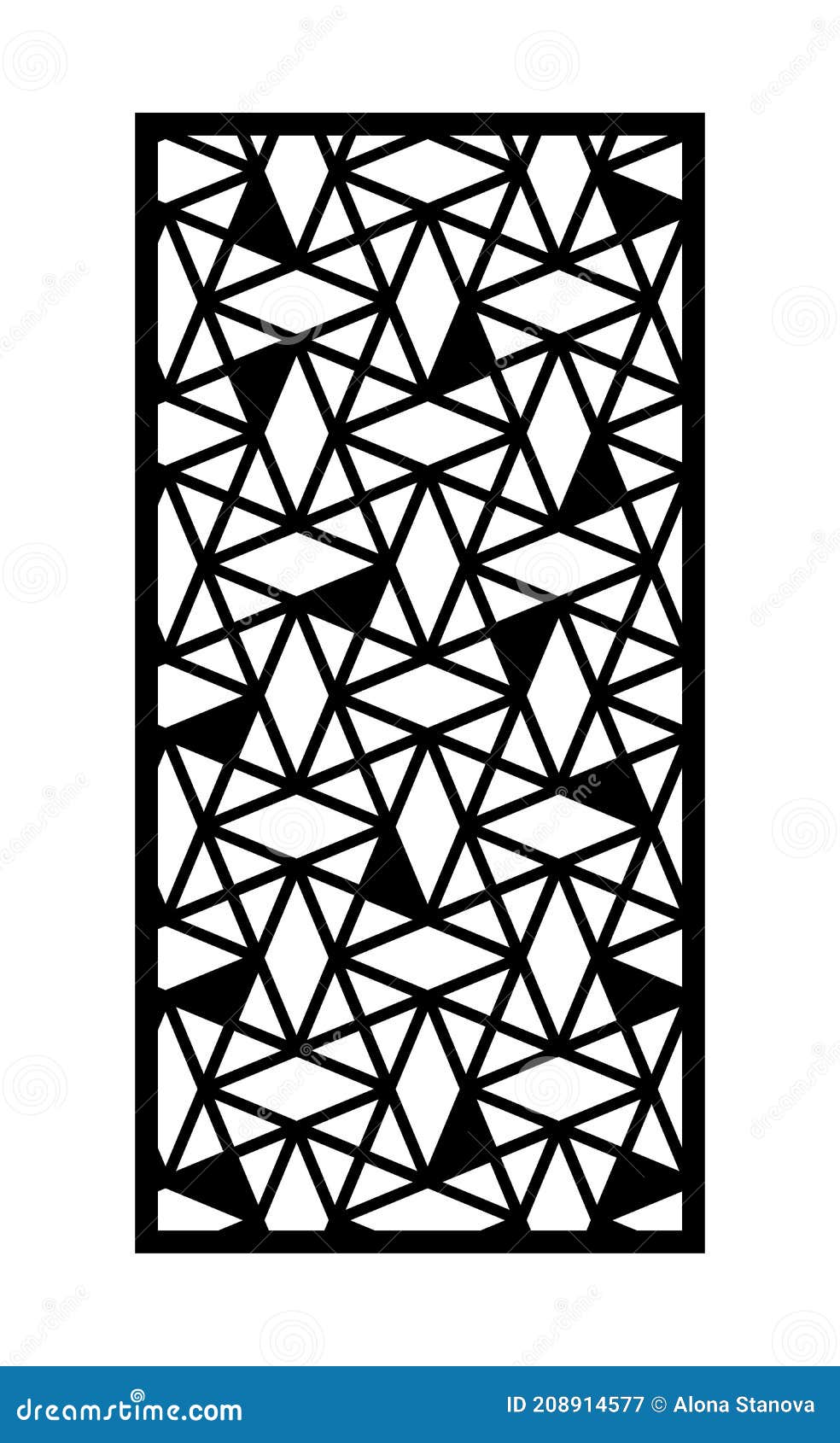Geometric Panel, Screen, Fence. Modern Cnc Pattern Stock Vector ...