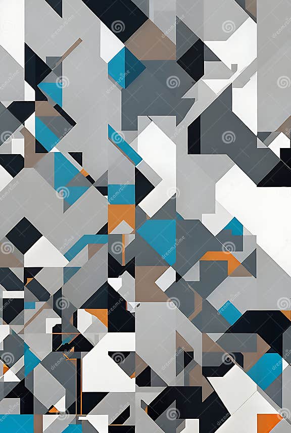 Geometric Panels with 3D Diamond Effect. Stock Illustration ...