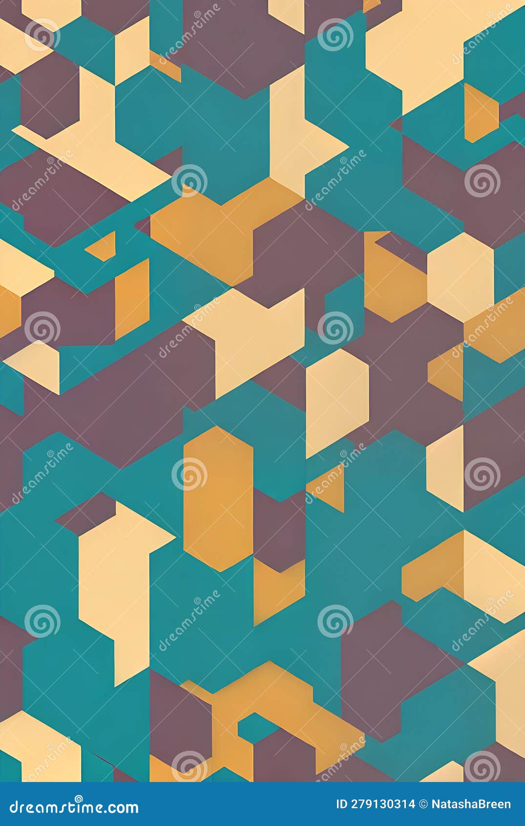 Geometric Panels with Deep Shadows Varied Color. Stock Illustration ...