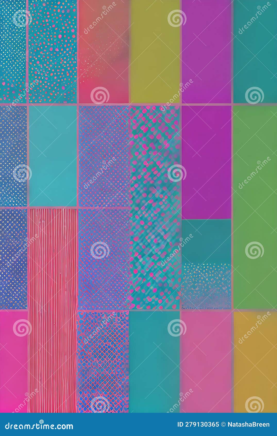 Geometric Panels with Neon Glitter and Contrast. Stock Illustration ...