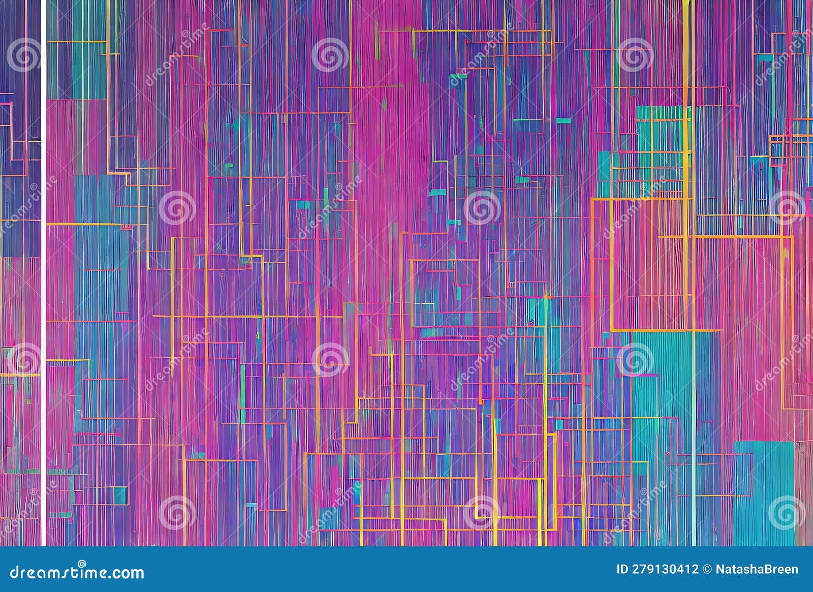 Geometric Panels with Neon Glitter and Contrast. Stock Illustration ...